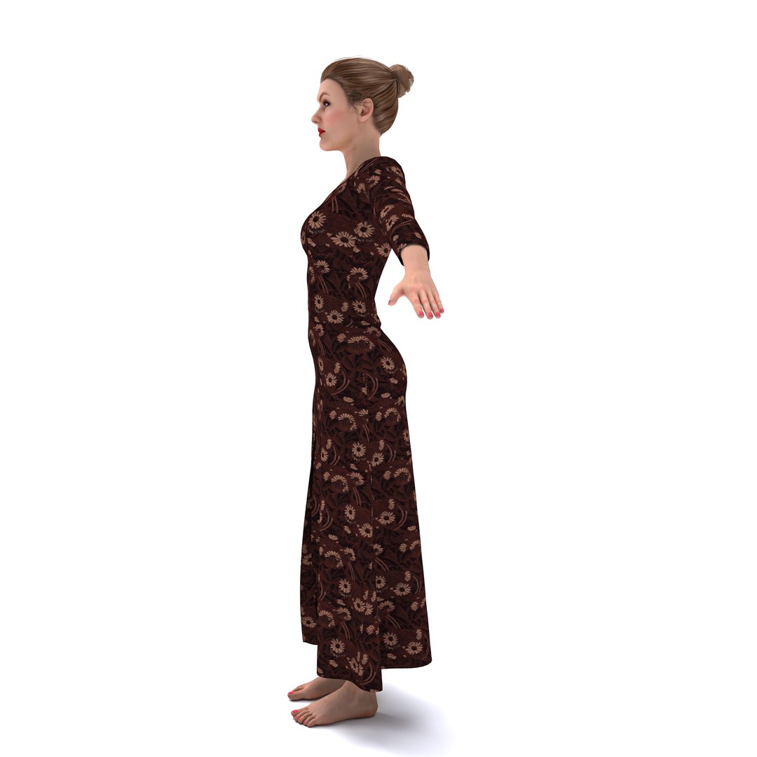 3D Character Female Clothing Model - TurboSquid 1616658