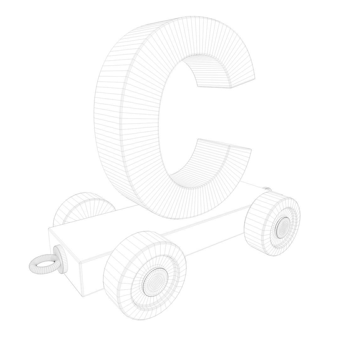 3D Model Letter C Car - TurboSquid 1559537