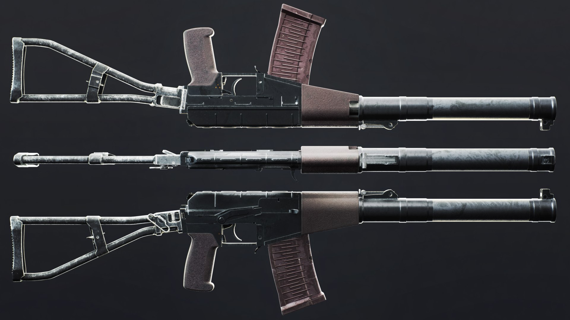 3D Model AS VAL Game Ready Weapon - TurboSquid 2041810