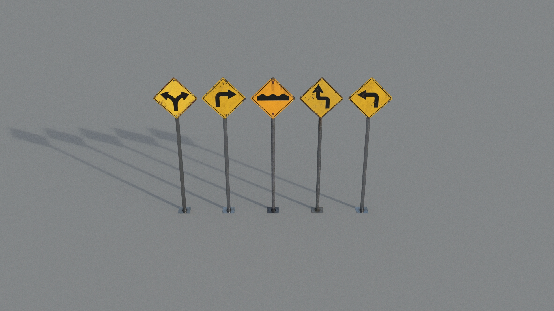 Direction Signboards HD model - TurboSquid 1947900
