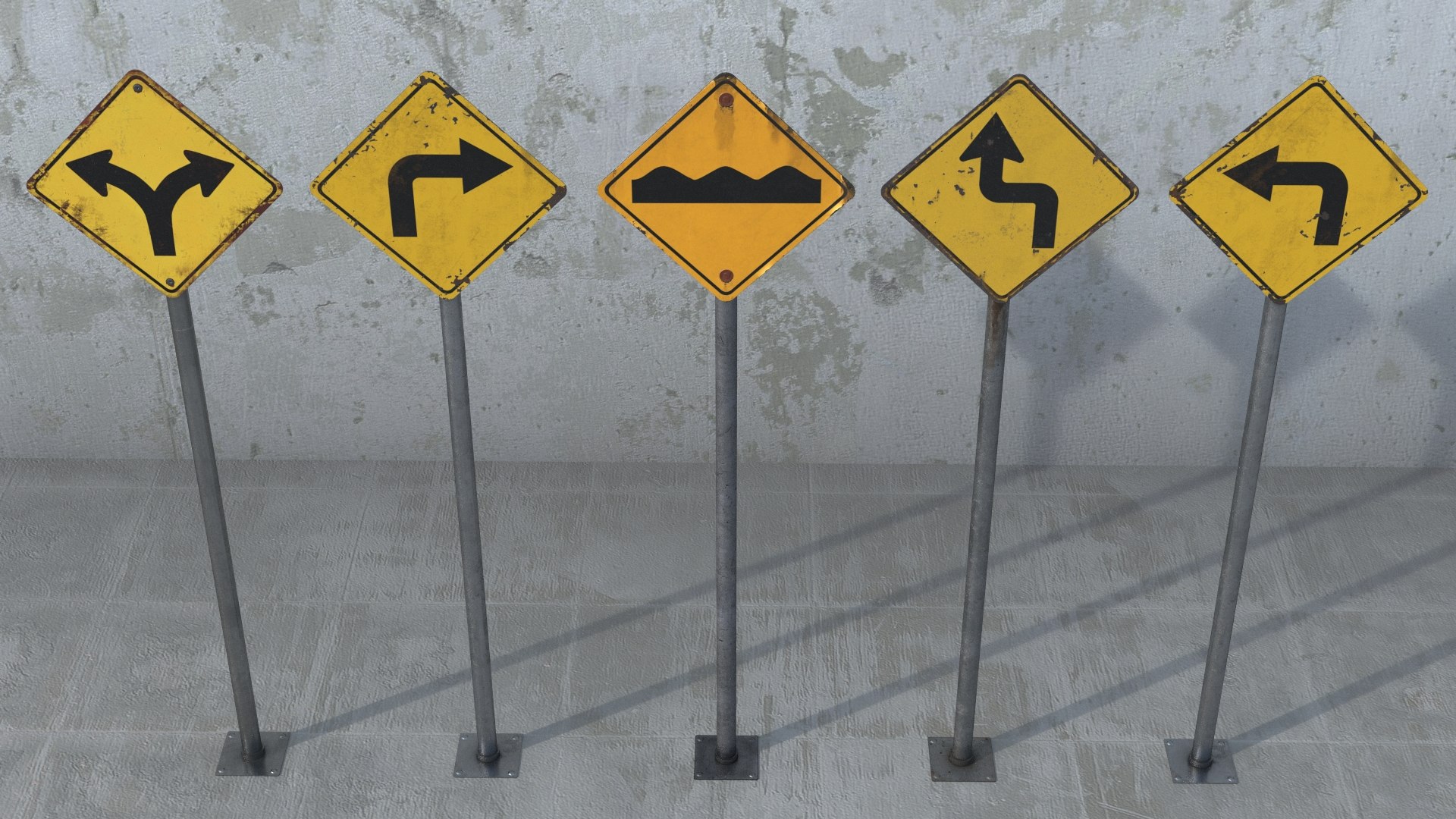 Direction Signboards HD model - TurboSquid 1947900