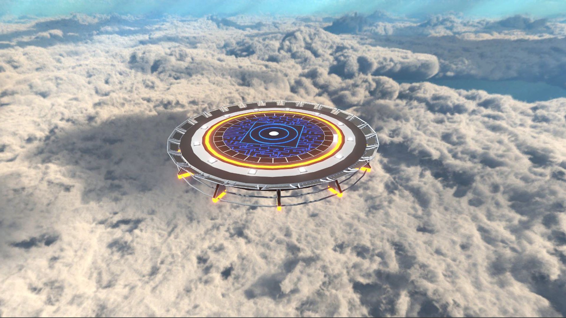 3D Sci-Fi Floating Platform Model - TurboSquid 1830906