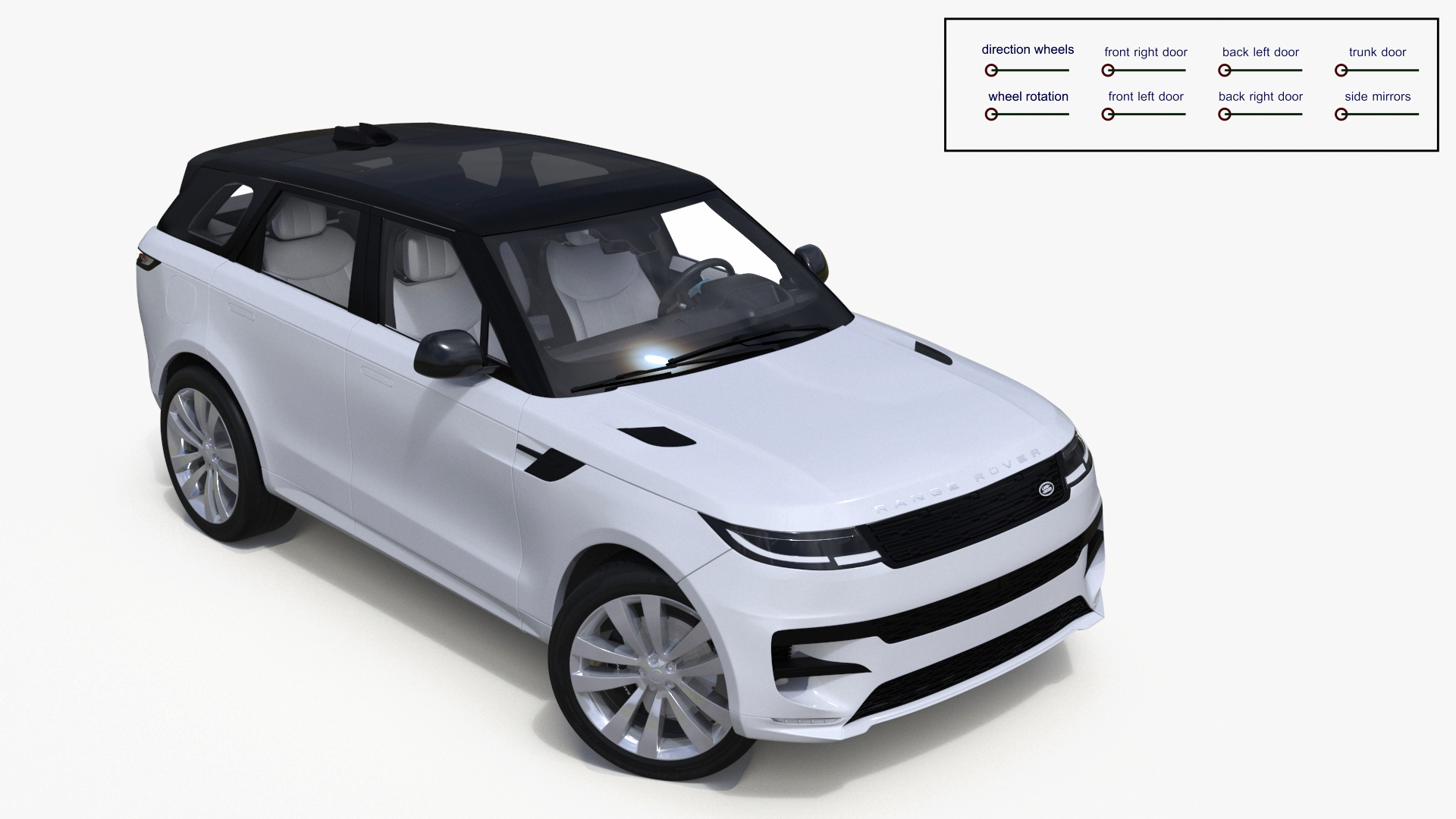 Range Rover Luxury Sport SUV White Rigged 3D - TurboSquid 2382876