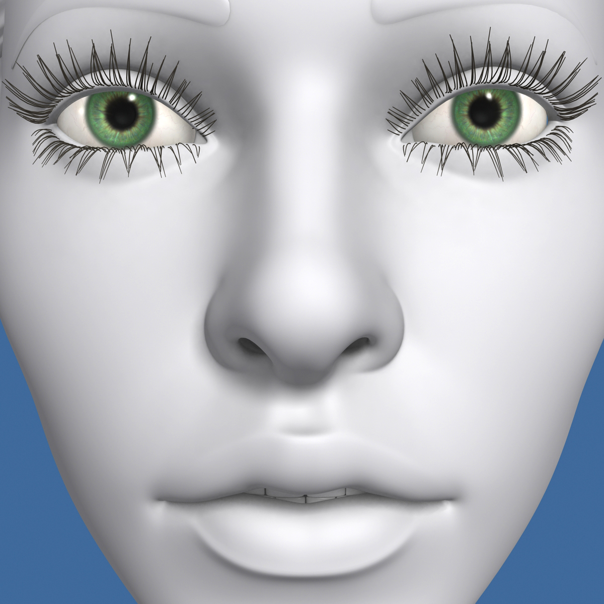 3d female head