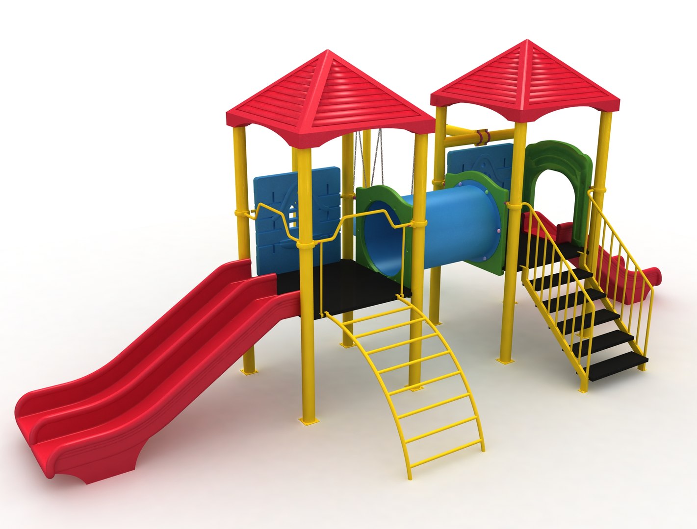 Metal Playground Flat 3D Model - TurboSquid 1565923