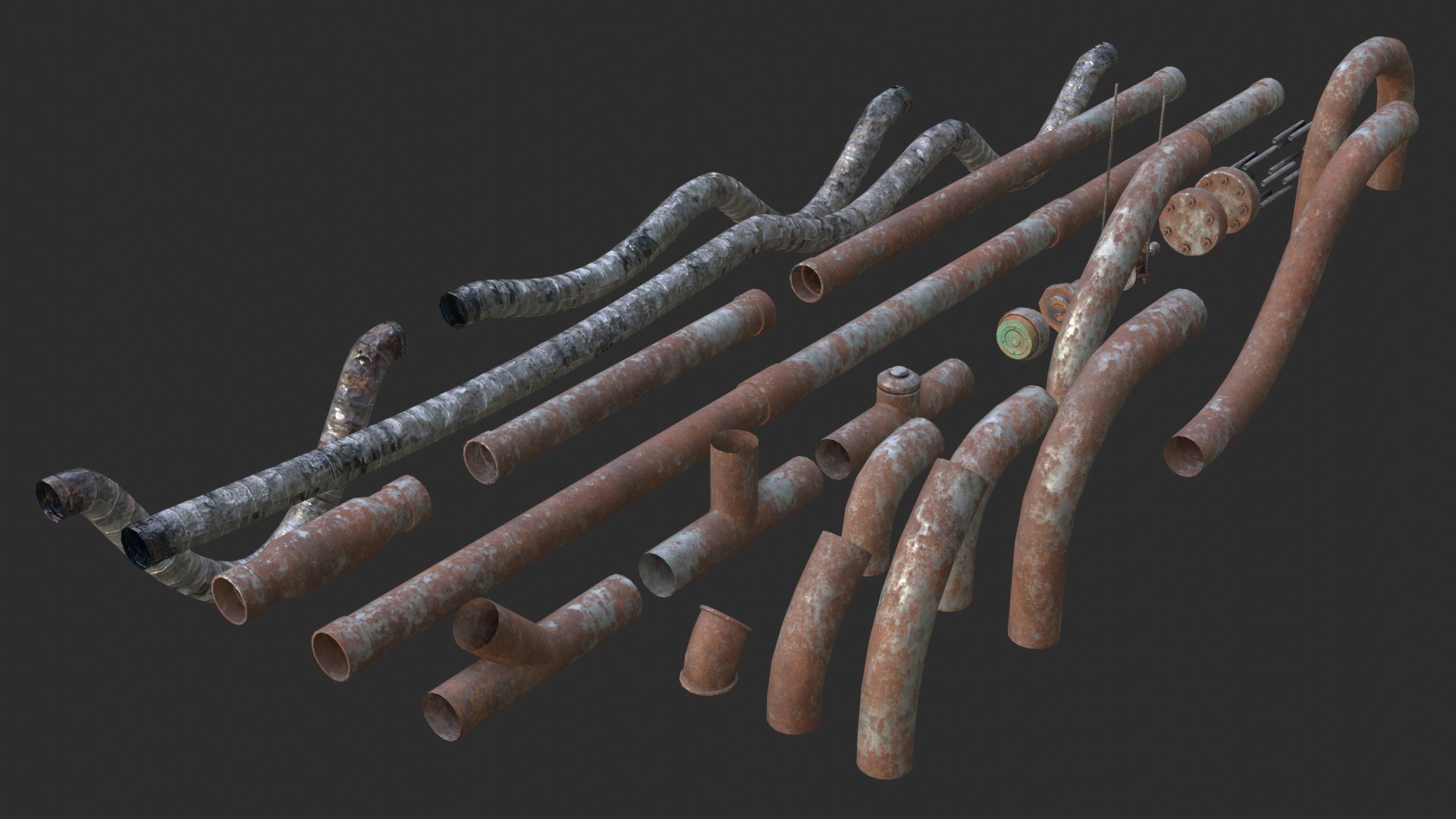 Pipe Modular Rust 3D - TurboSquid 1671139