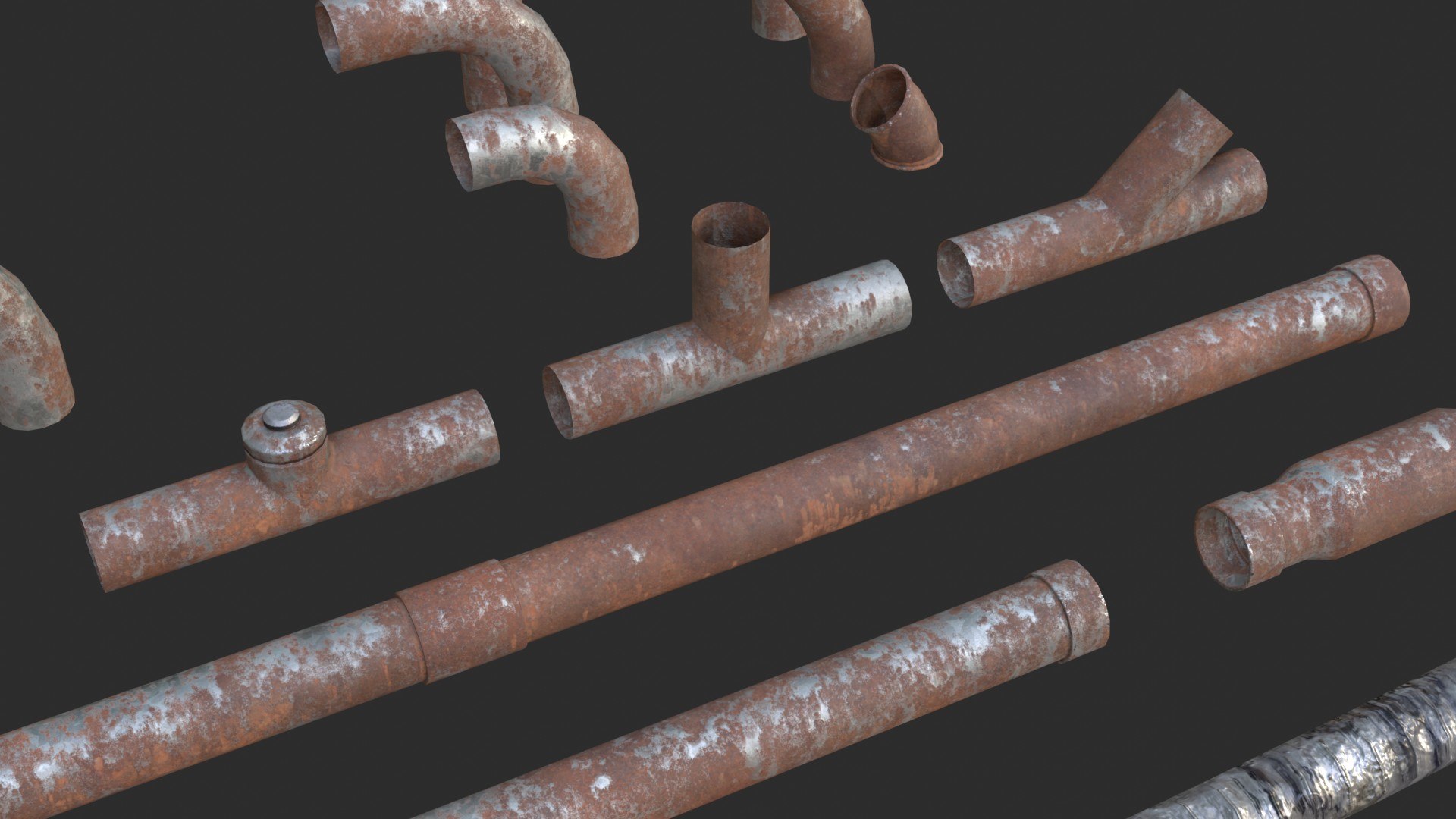 Pipe Modular Rust 3D - TurboSquid 1671139