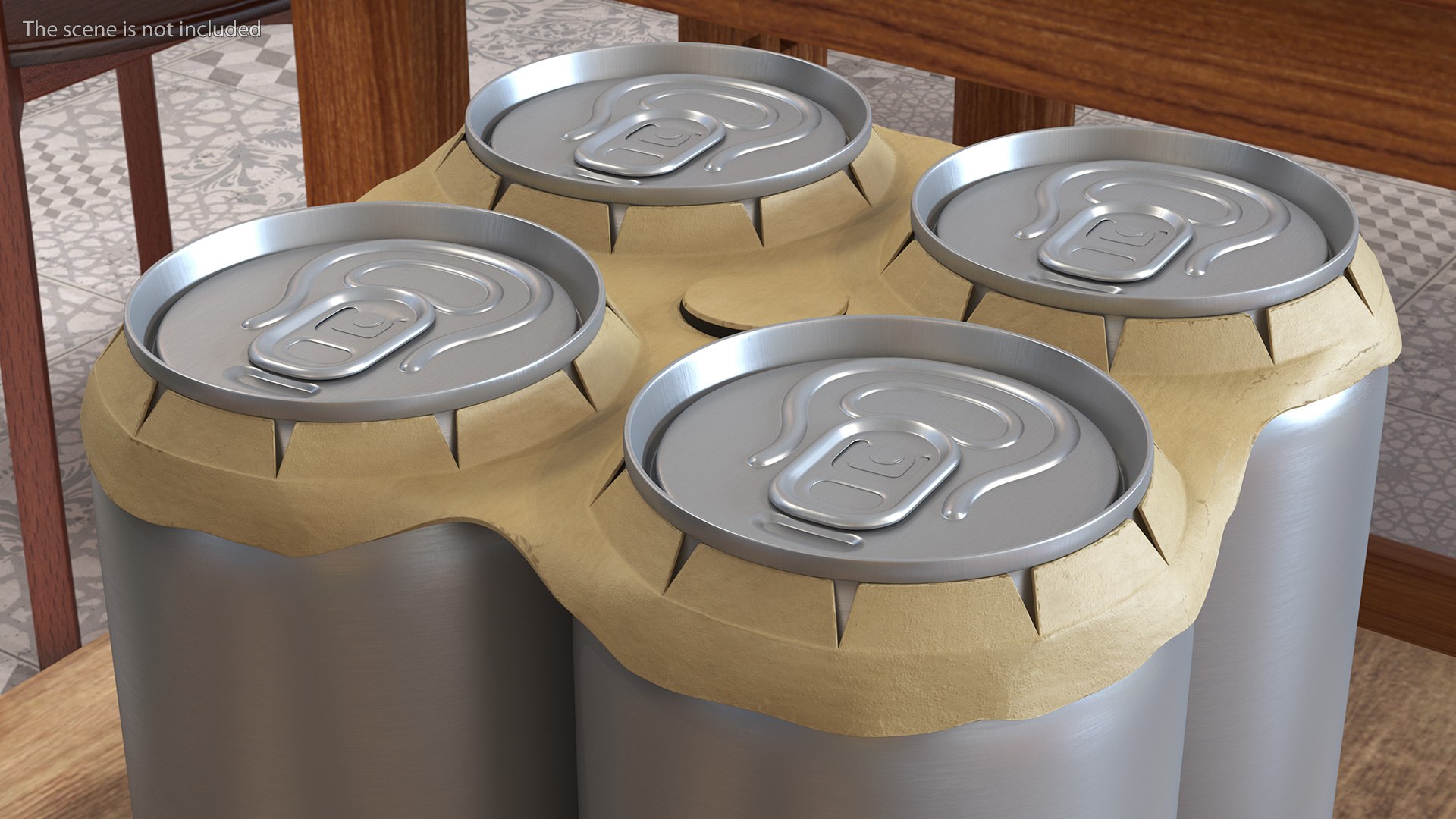 4 Pack Cardboard Large Can Holder 3D Model - TurboSquid 2137047