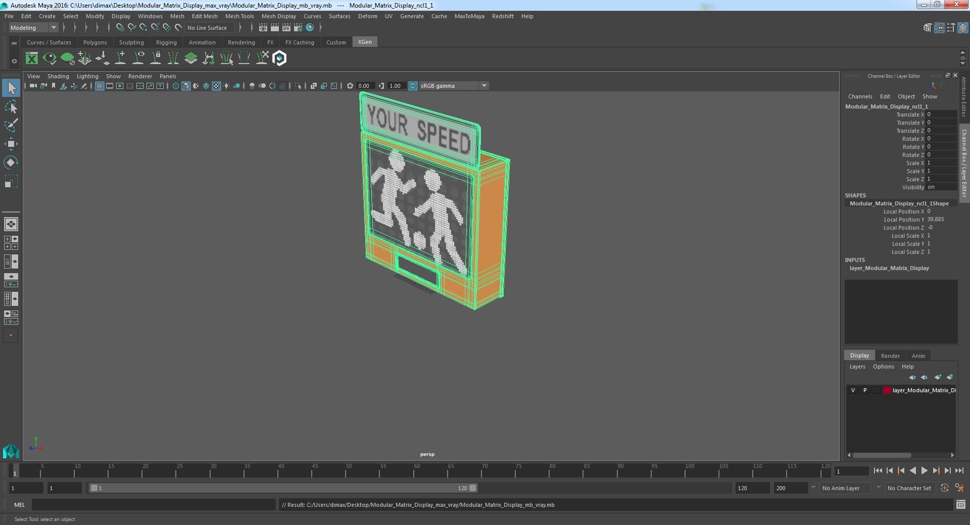 3D Modular Matrix Display - TurboSquid 1631803