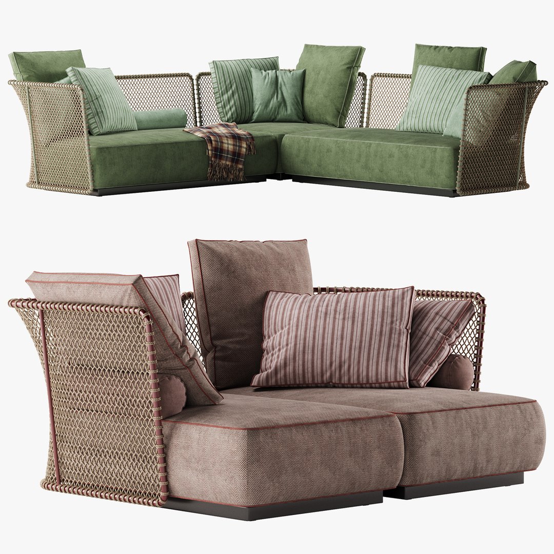 Flexform Oasis Sofa 2 3D - TurboSquid 2285367