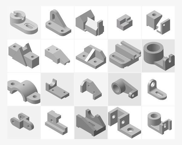 3D 3D Solids for the course of Descriptive Geometry model - TurboSquid ...