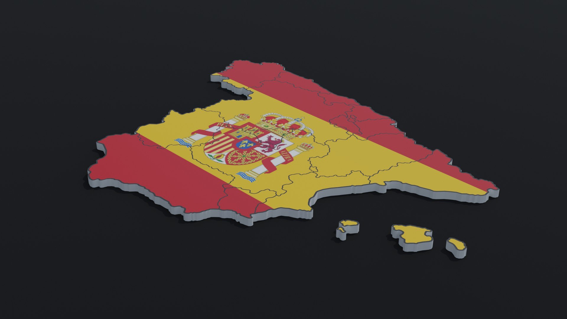 Political Map Of Spain 3D Model - TurboSquid 2073098