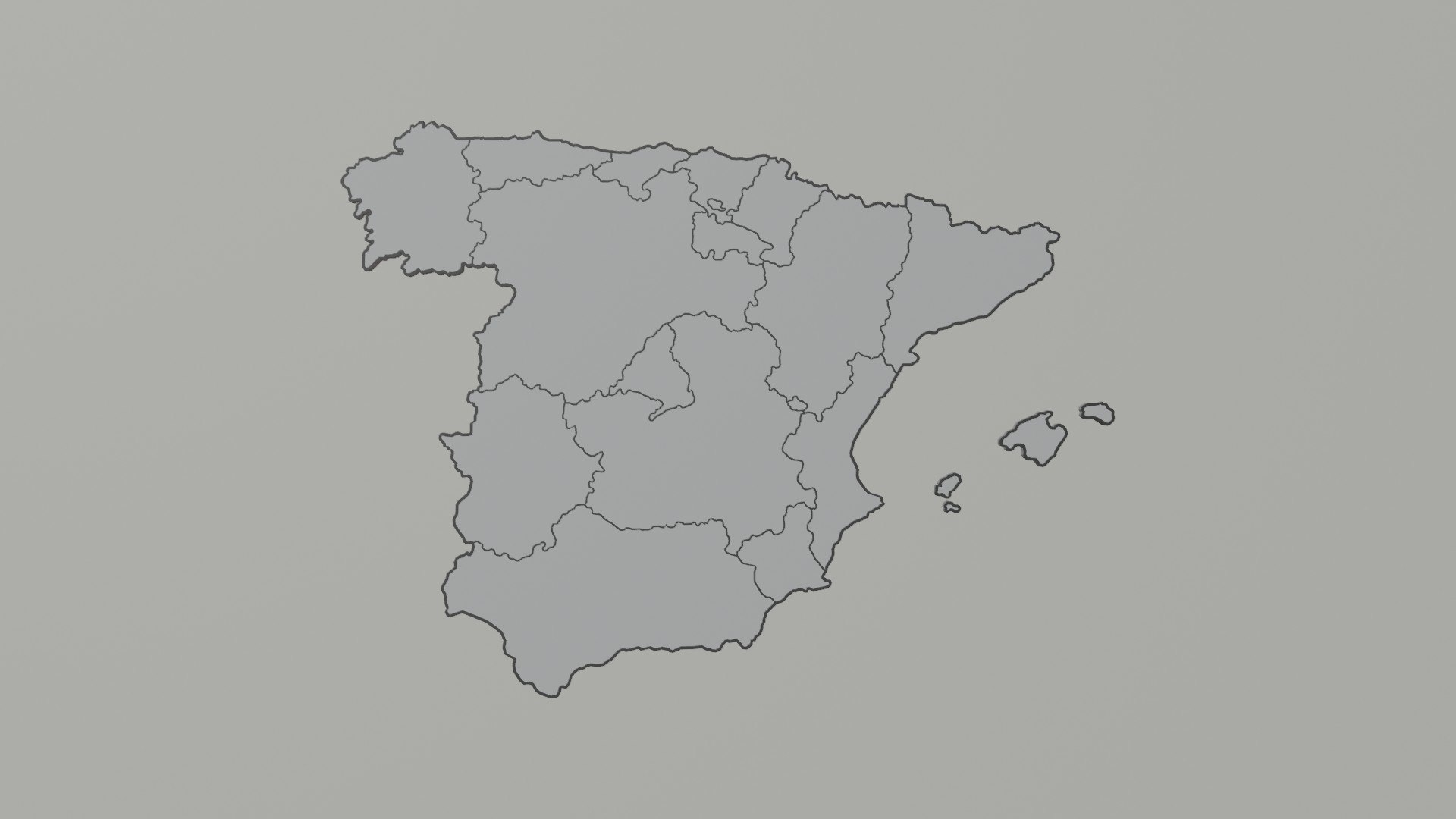 Political Map Of Spain 3D Model - TurboSquid 2073098
