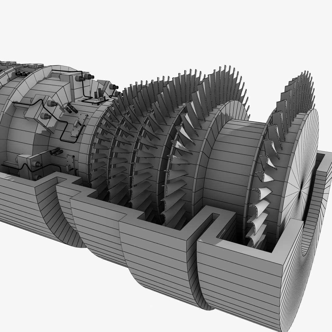 gas turbine 3d max
