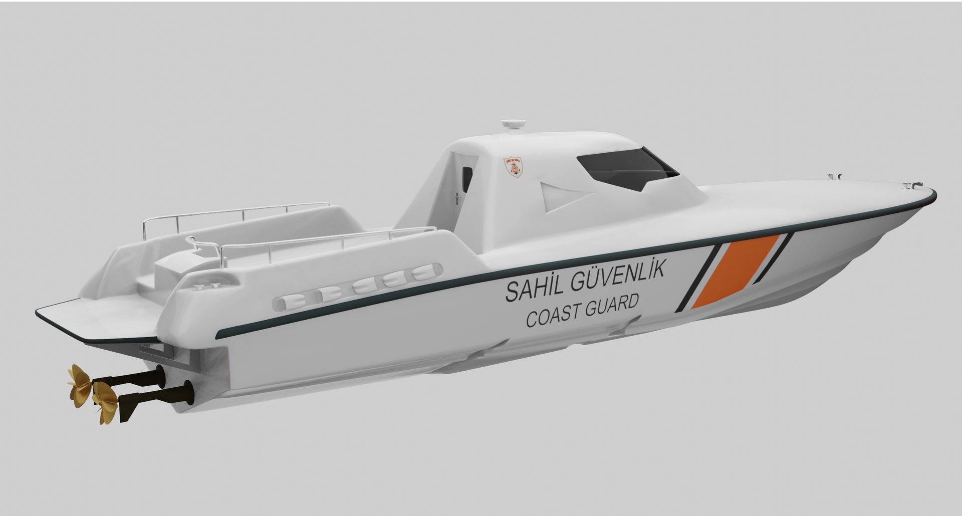 3D Coast Guard Boat Model - TurboSquid 1595243