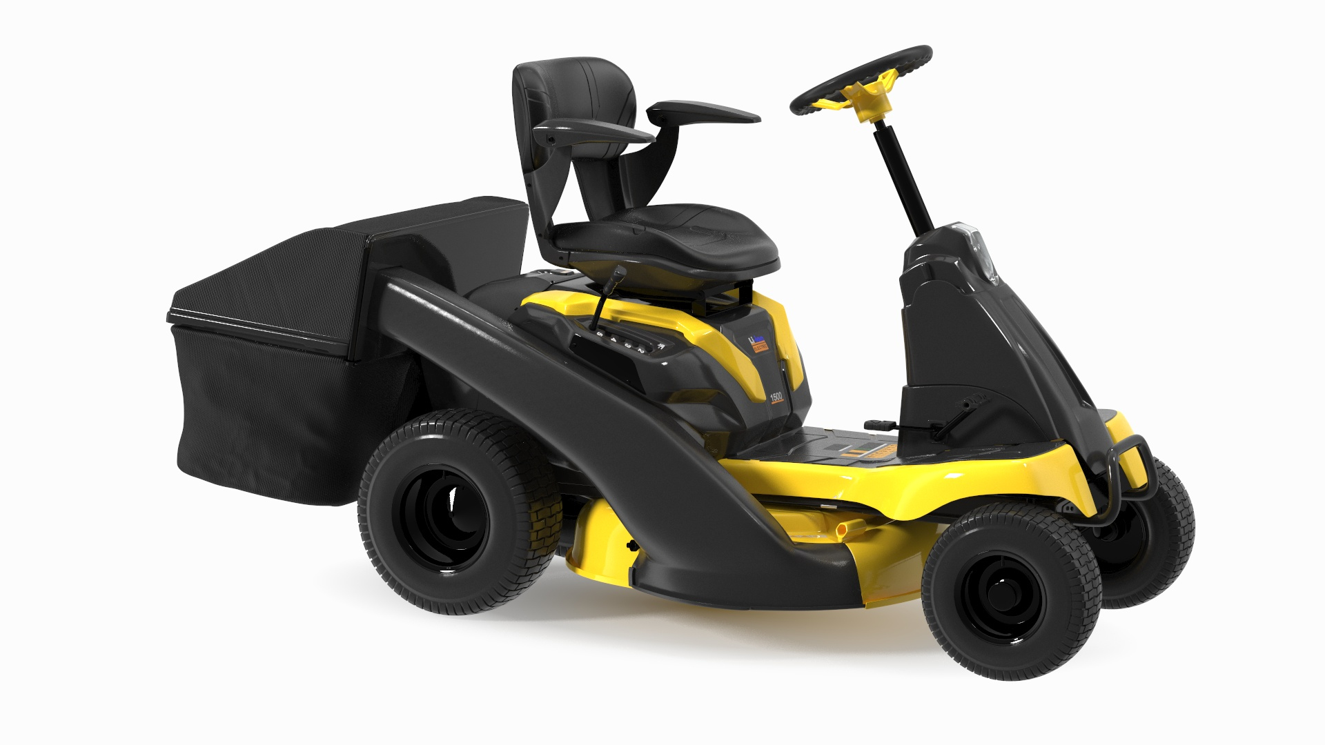 3D Electric Riding Lawn Mower With Bagger Model - TurboSquid 2133847