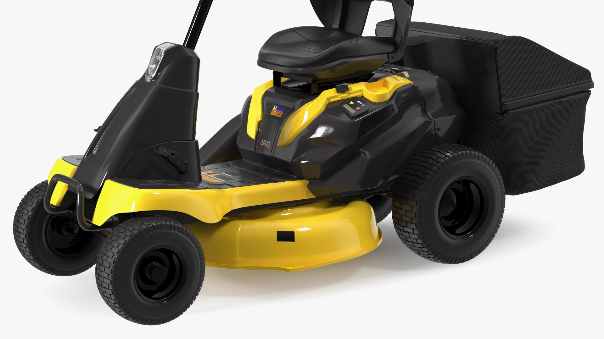 3D Electric Riding Lawn Mower with Bagger model - TurboSquid 2133847