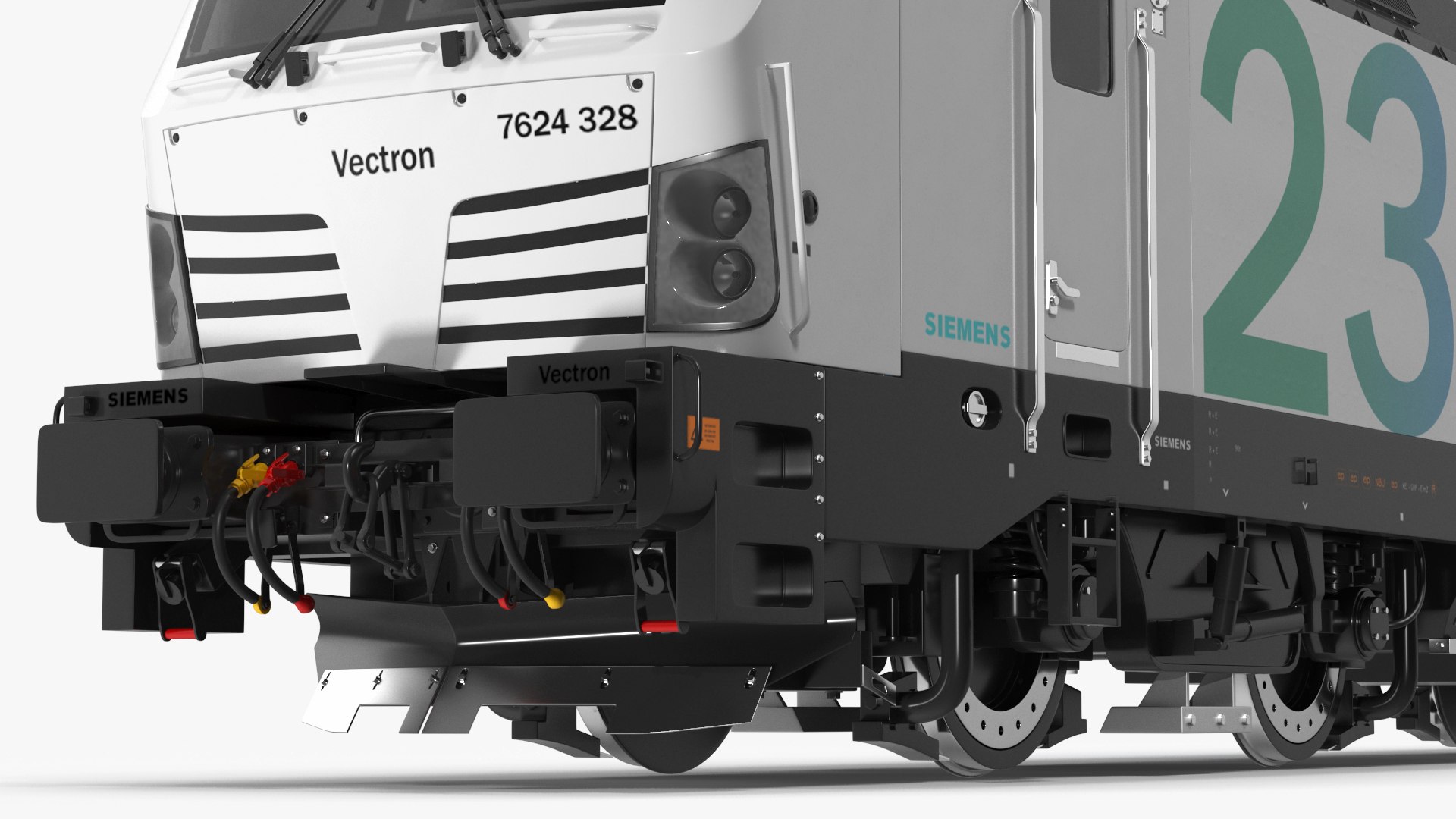 Siemens Vectron Locomotive White Rigged for Cinema 4D model ...