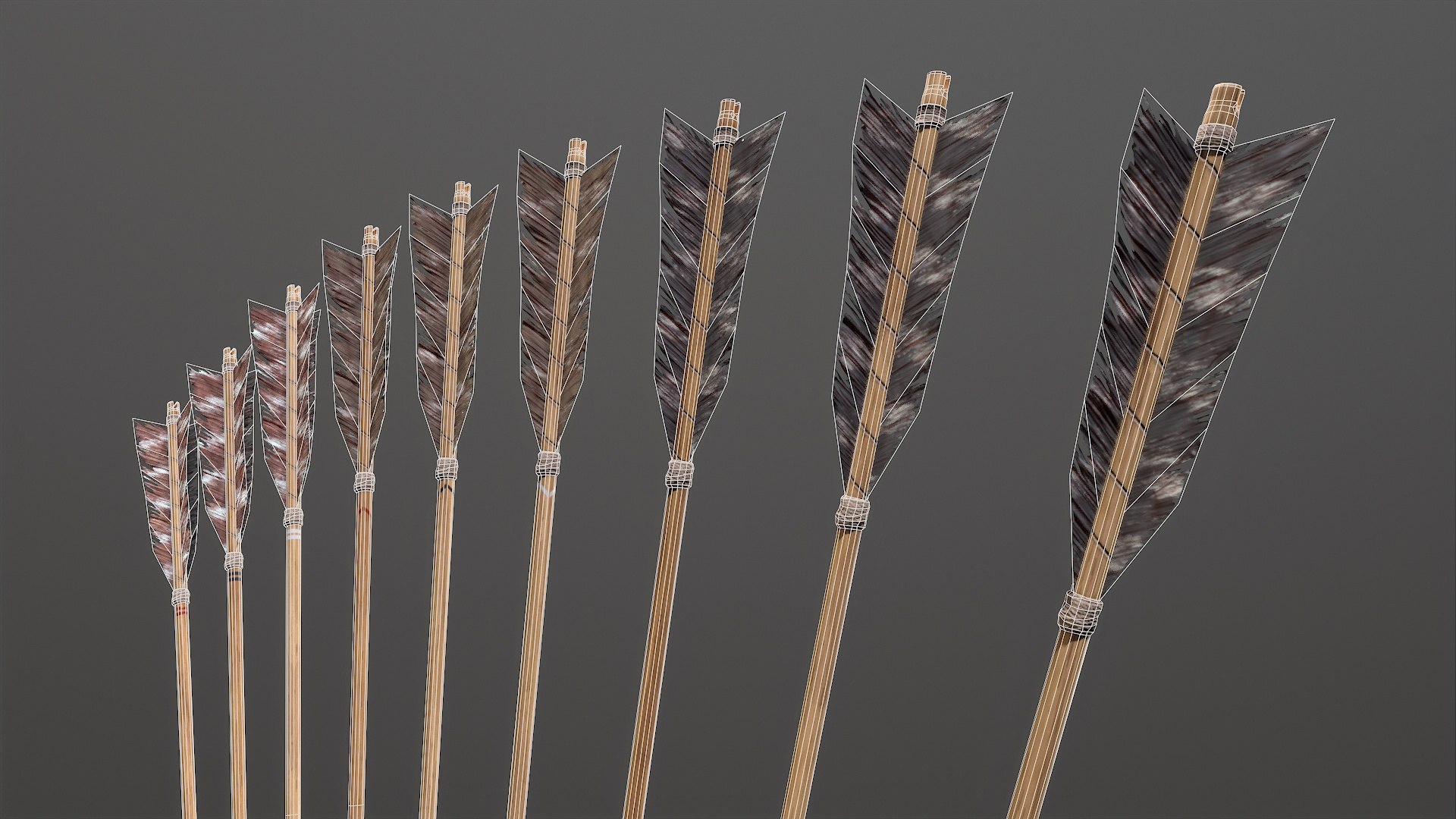 Archery Arrows Set Model - TurboSquid 1885631