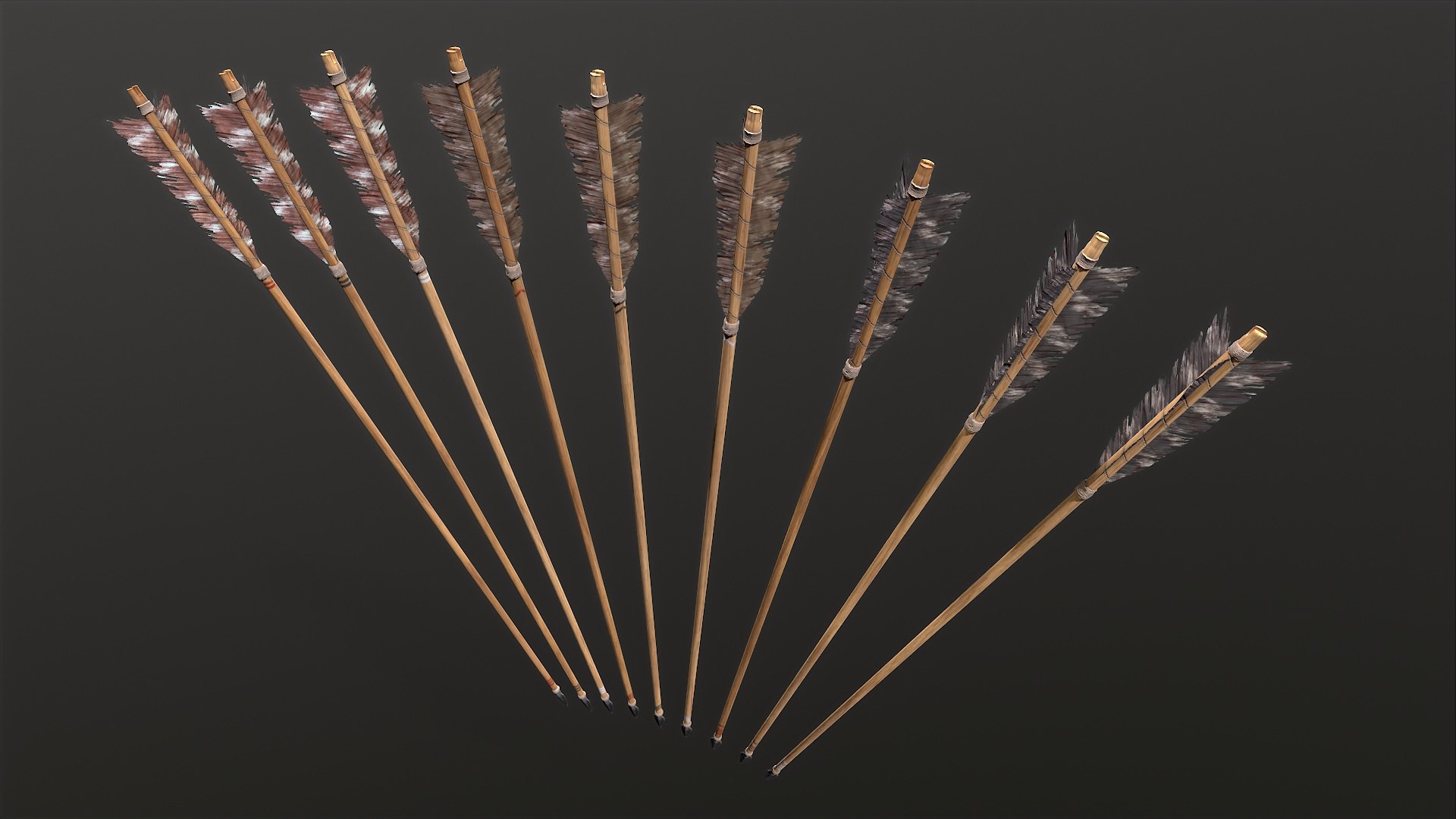 Archery Arrows Set Model - TurboSquid 1885631