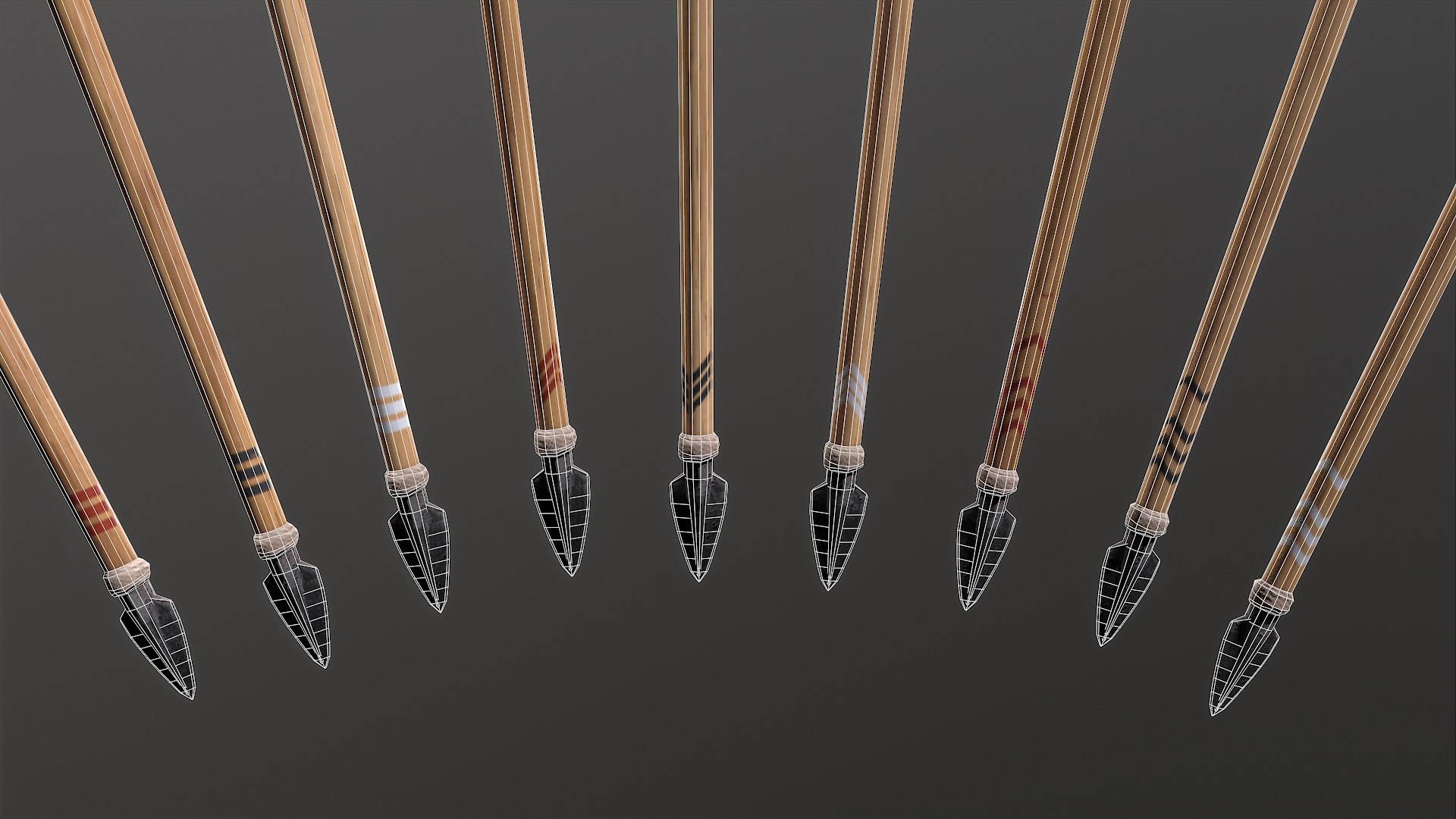 Archery Arrows Set Model - TurboSquid 1885631