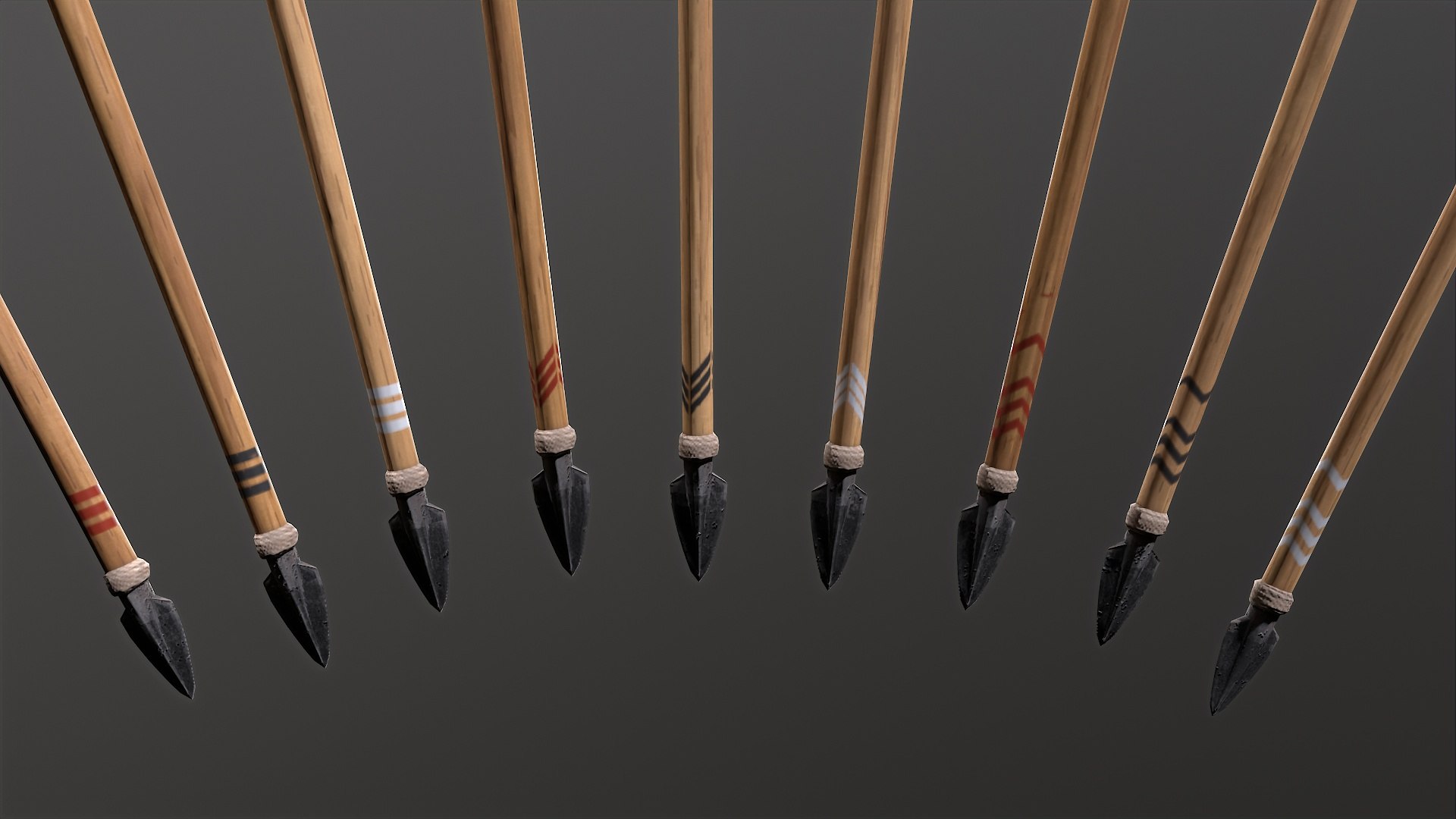 Archery Arrows Set Model - TurboSquid 1885631