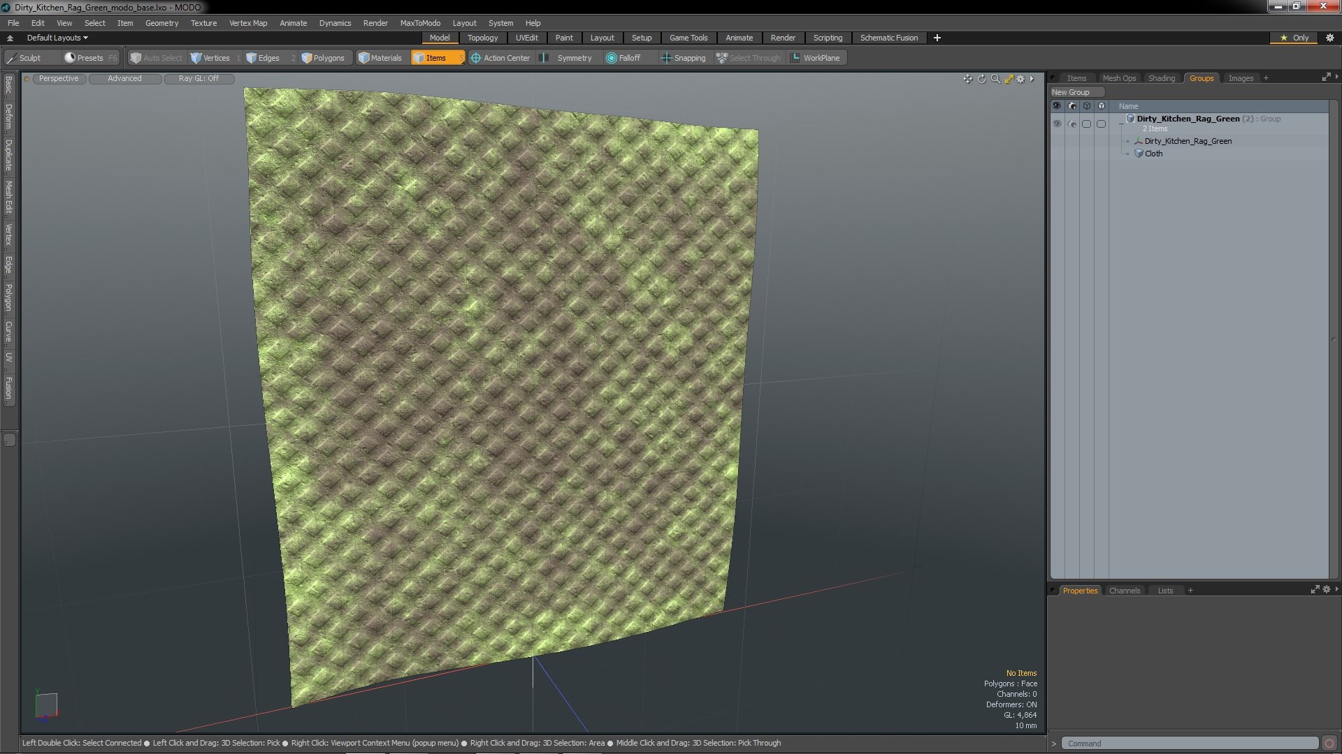 Dirty Kitchen Rag Green 3D - TurboSquid 2133614