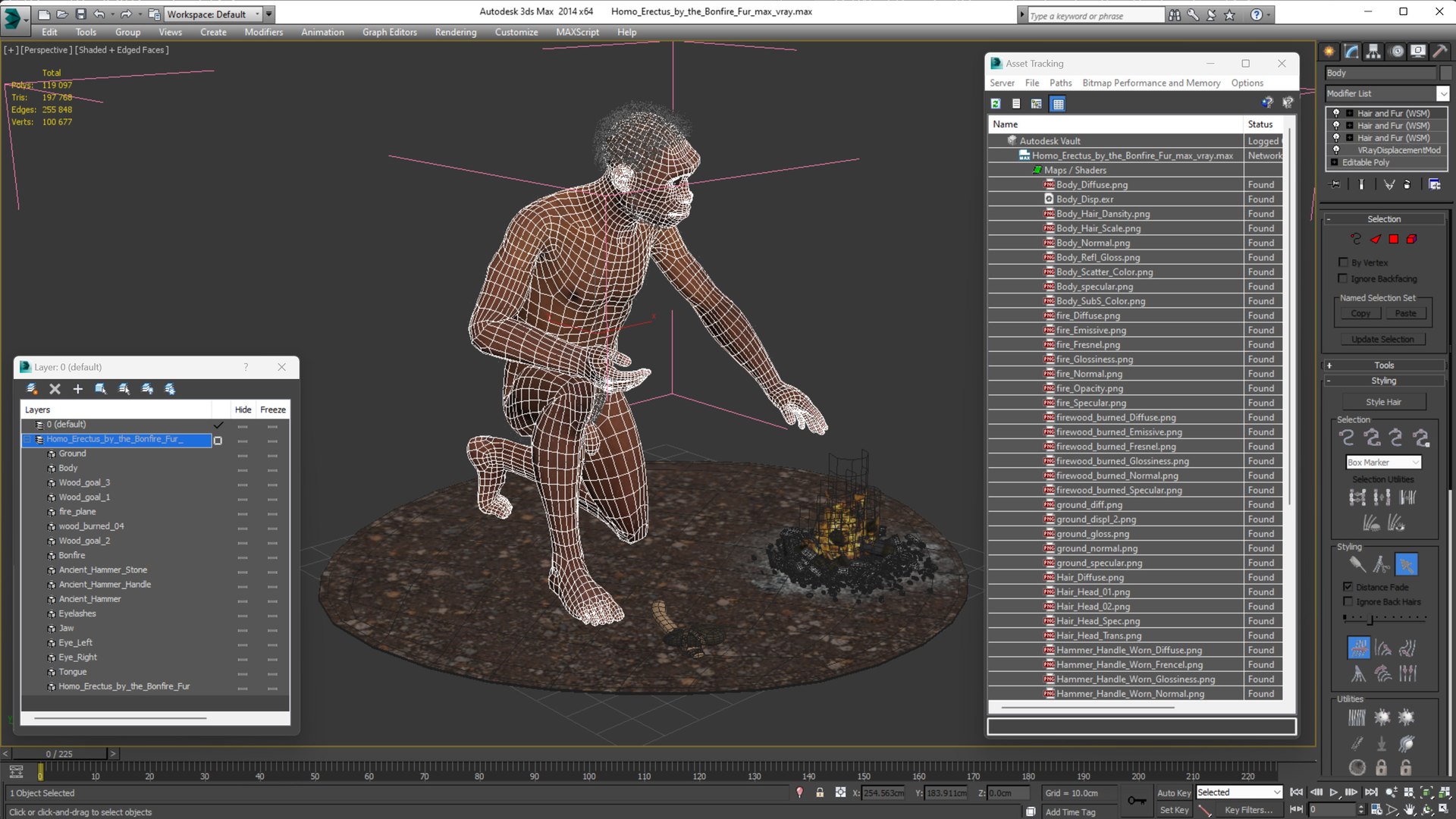 3D Model Homo Erectus By Bonfire Fur - TurboSquid 2170141