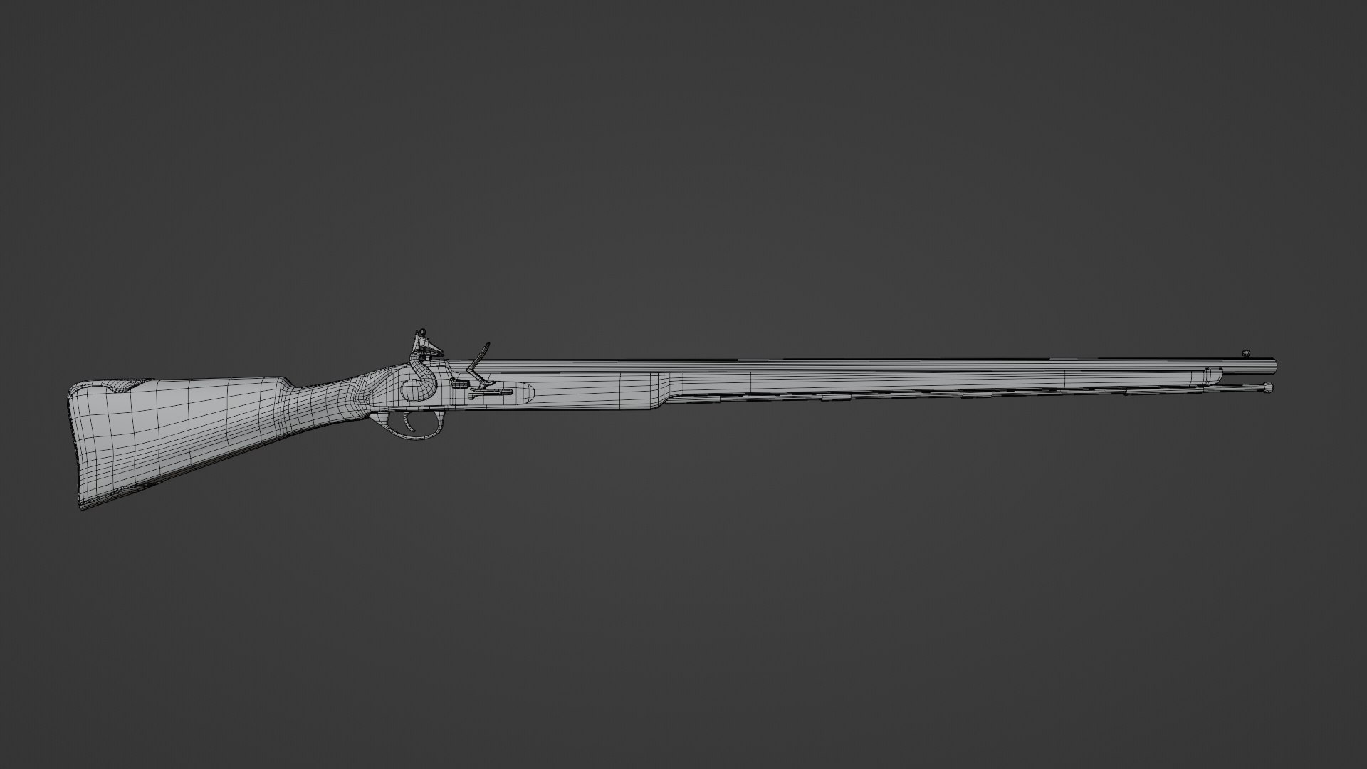 1720 Flintlock Long Rifle 3D - TurboSquid 1960987