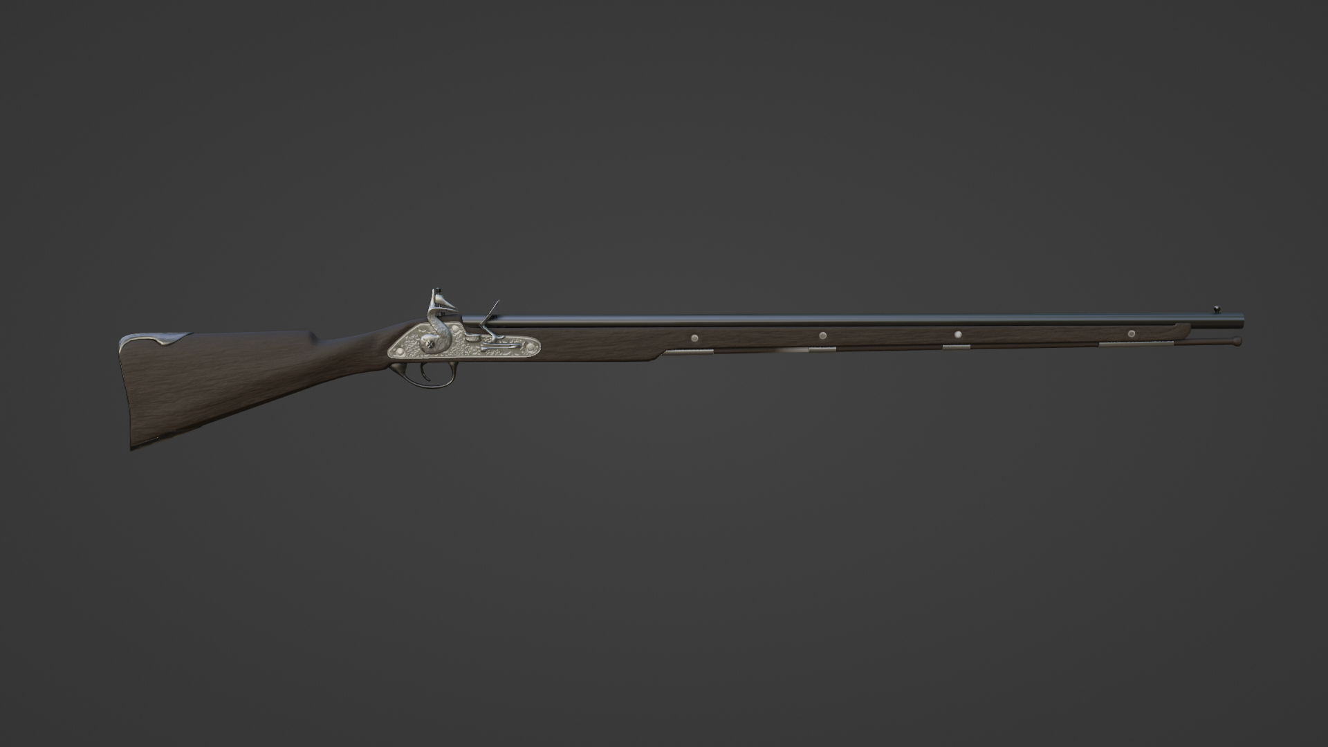 1720 Flintlock Long Rifle 3D - TurboSquid 1960987