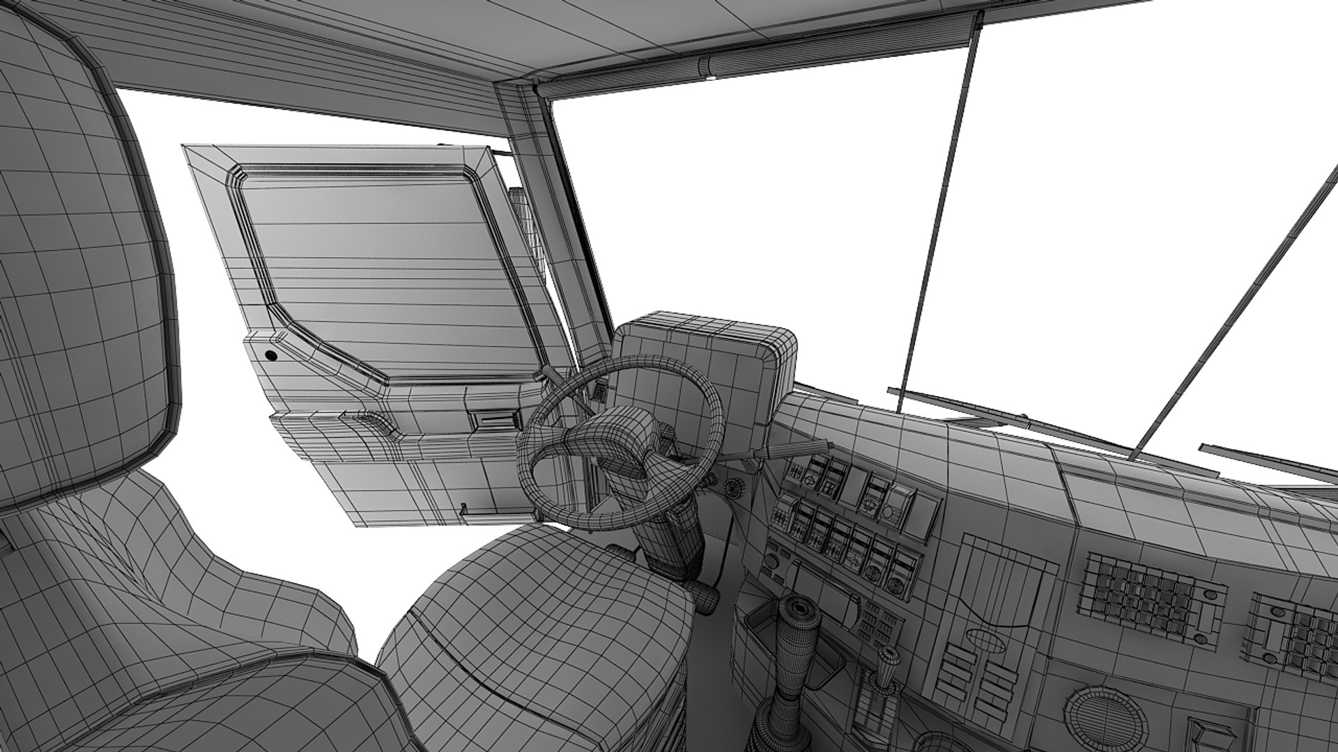 KRAZ-7634interior 3D - TurboSquid 1906506