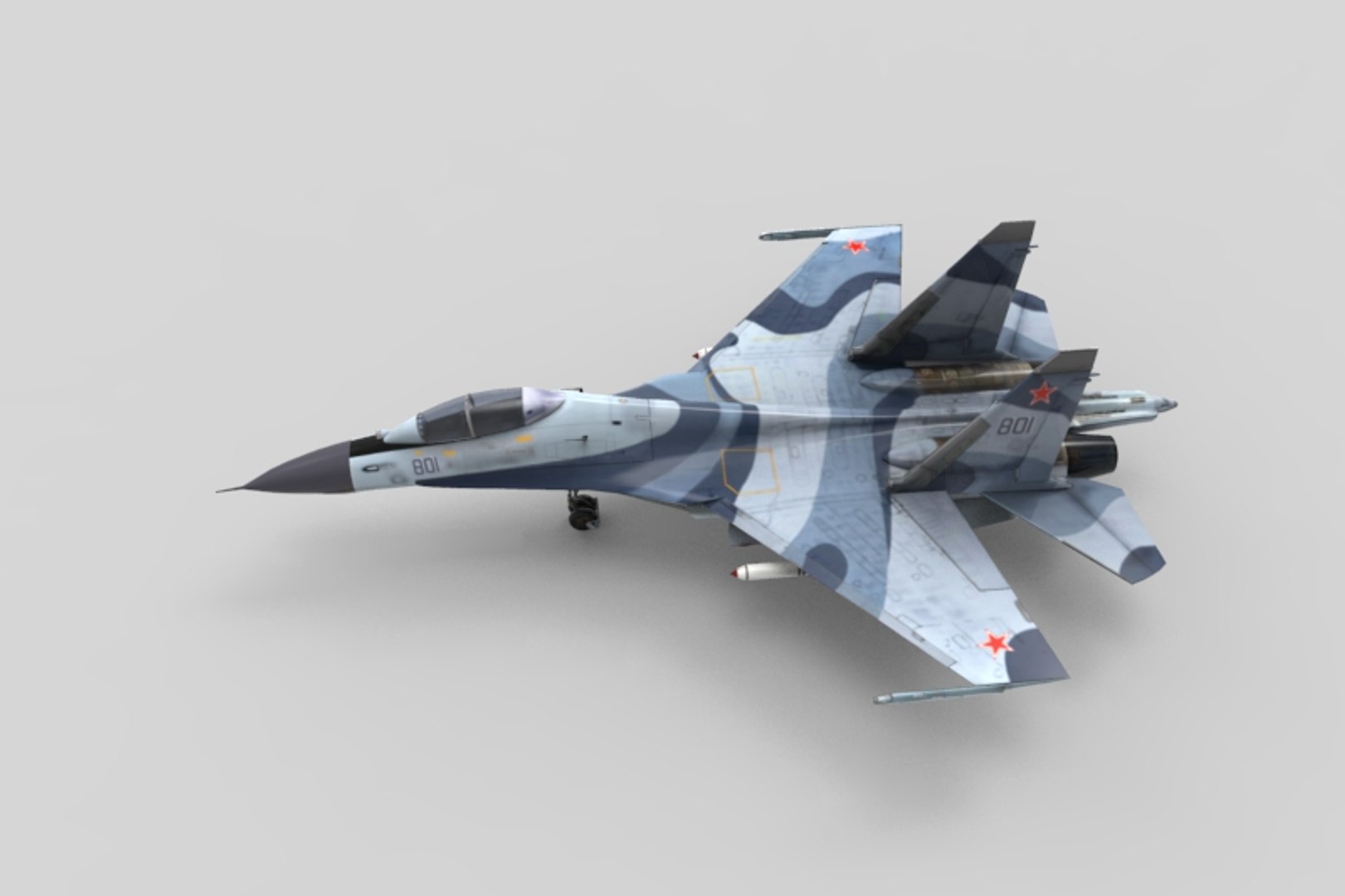 Su 30fighterplan 3d Obj