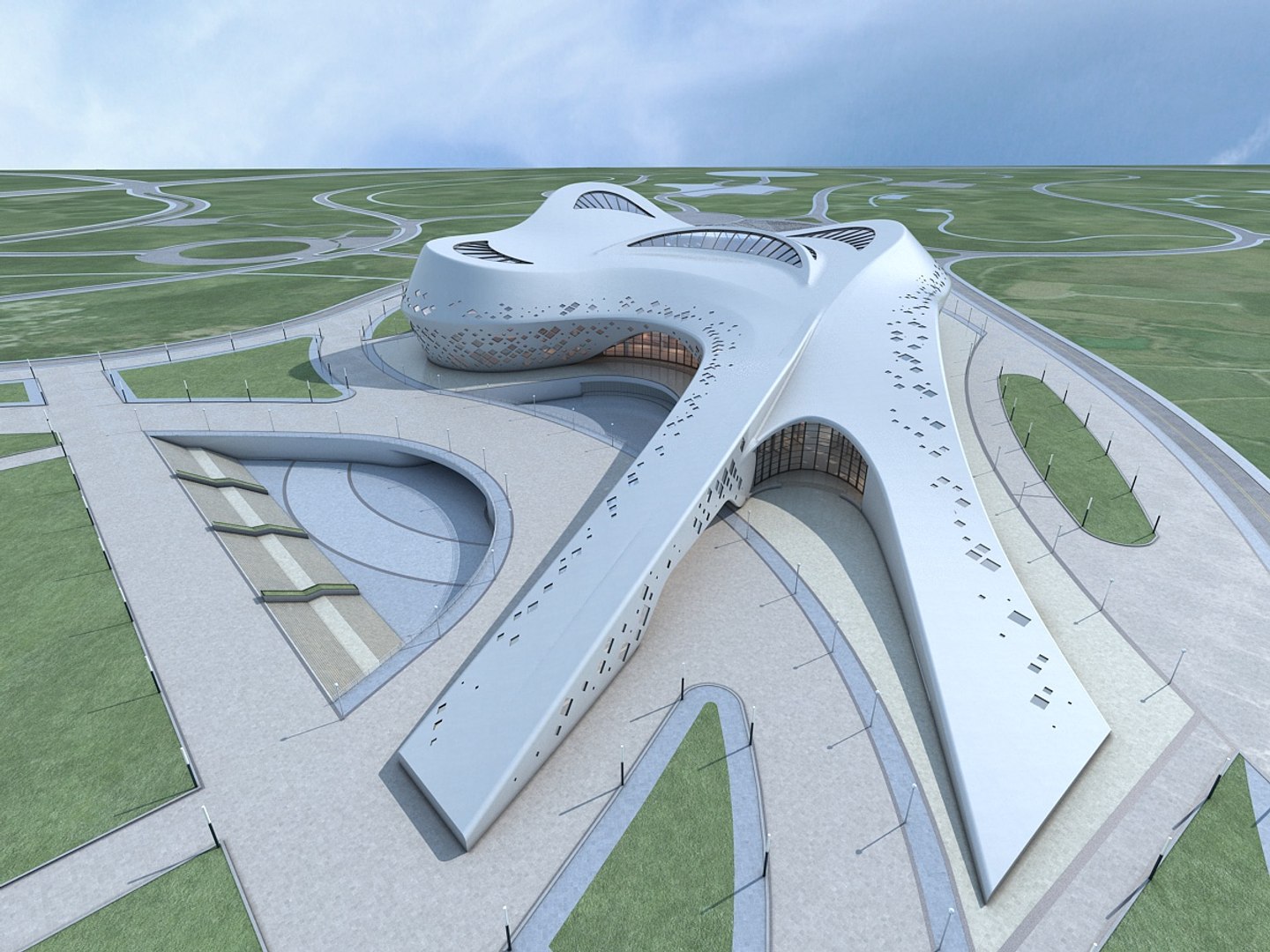 Commercial Center Complex 3D Model - TurboSquid 1910663