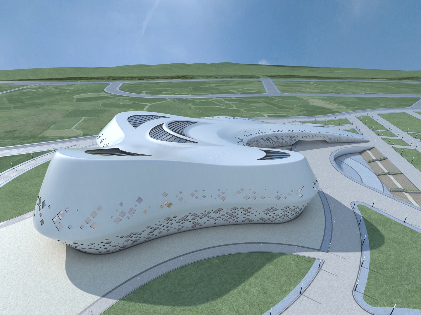 Commercial Center Complex 3D Model - TurboSquid 1910663