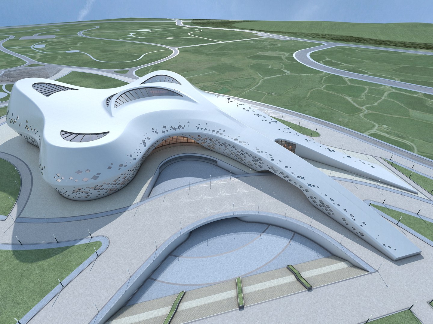 Commercial Center Complex 3D Model - TurboSquid 1910663