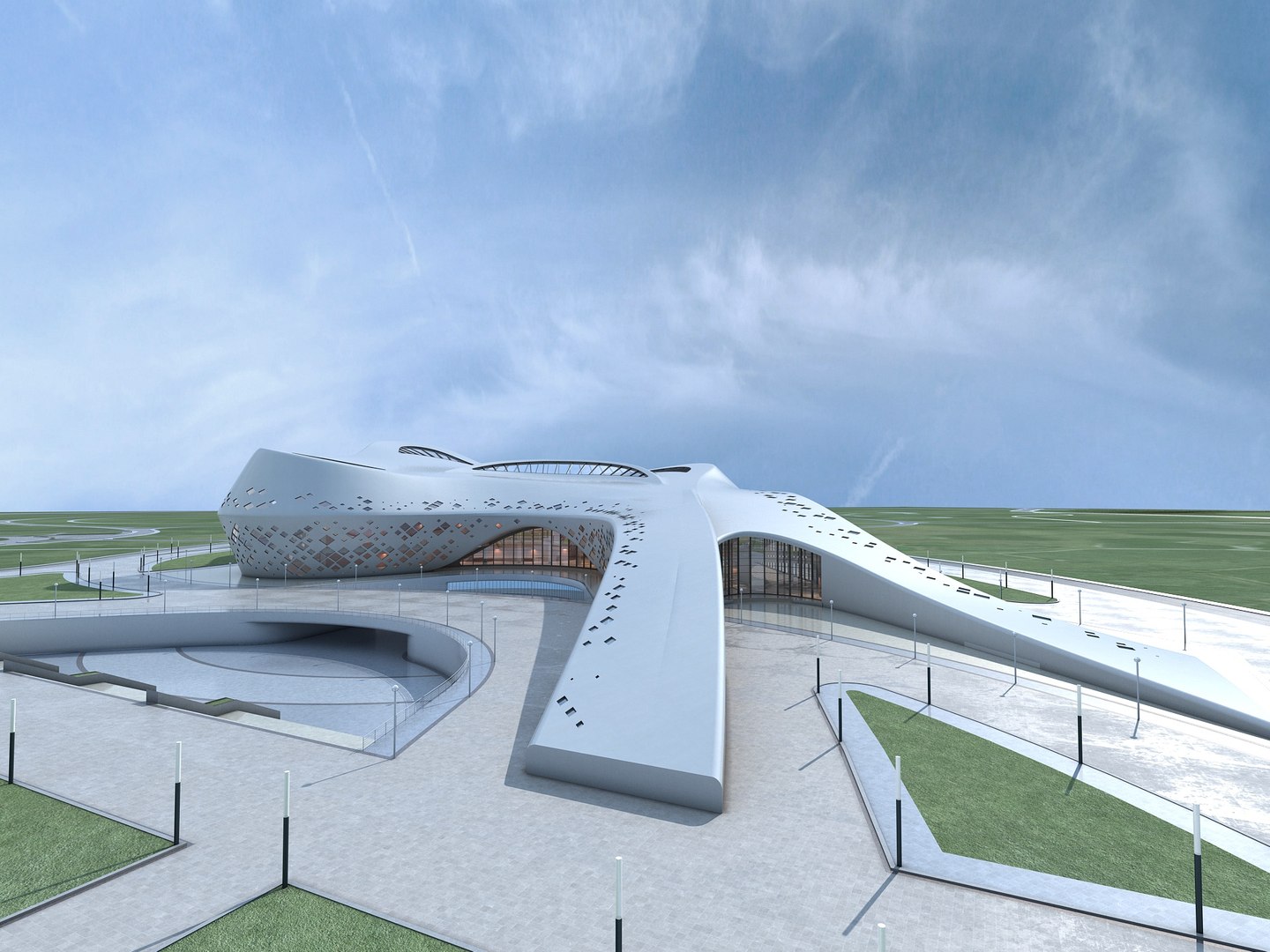 Commercial Center Complex 3D Model - TurboSquid 1910663