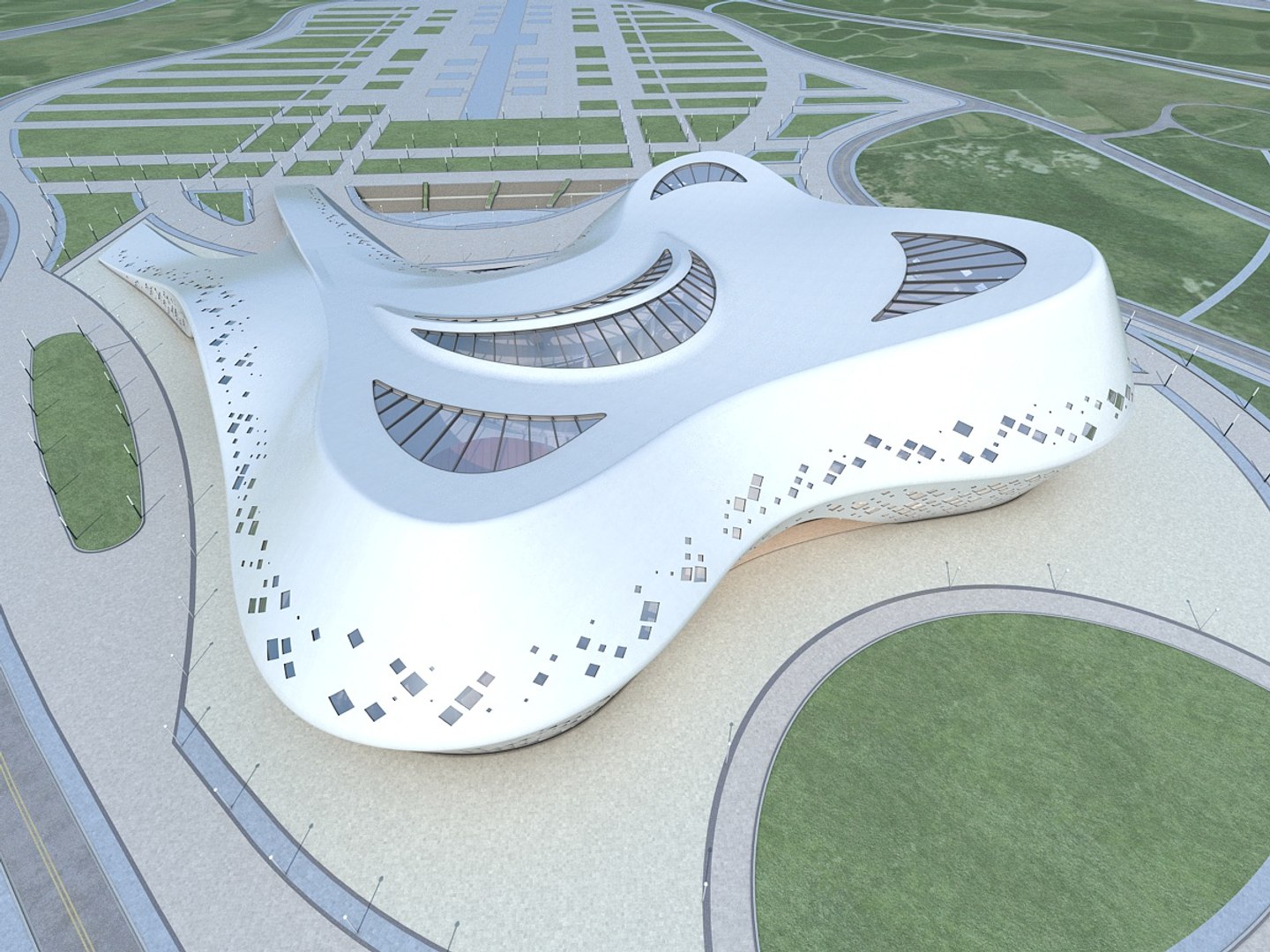 Commercial Center Complex 3D Model - TurboSquid 1910663