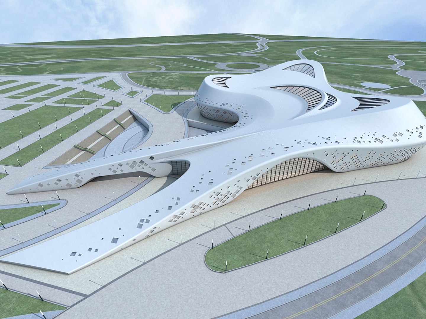 Commercial Center Complex 3D Model - TurboSquid 1910663