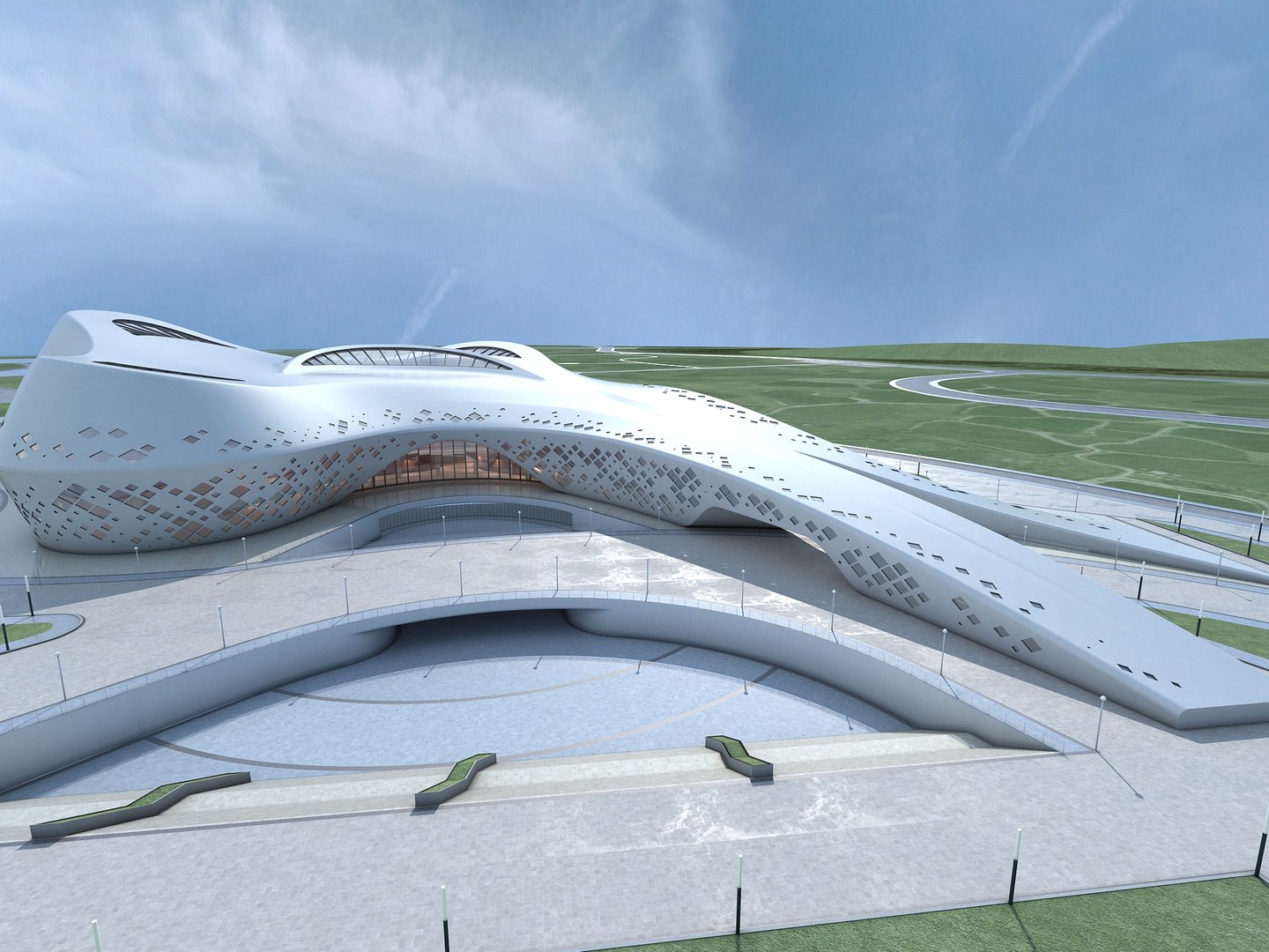 Commercial Center Complex 3D Model - TurboSquid 1910663