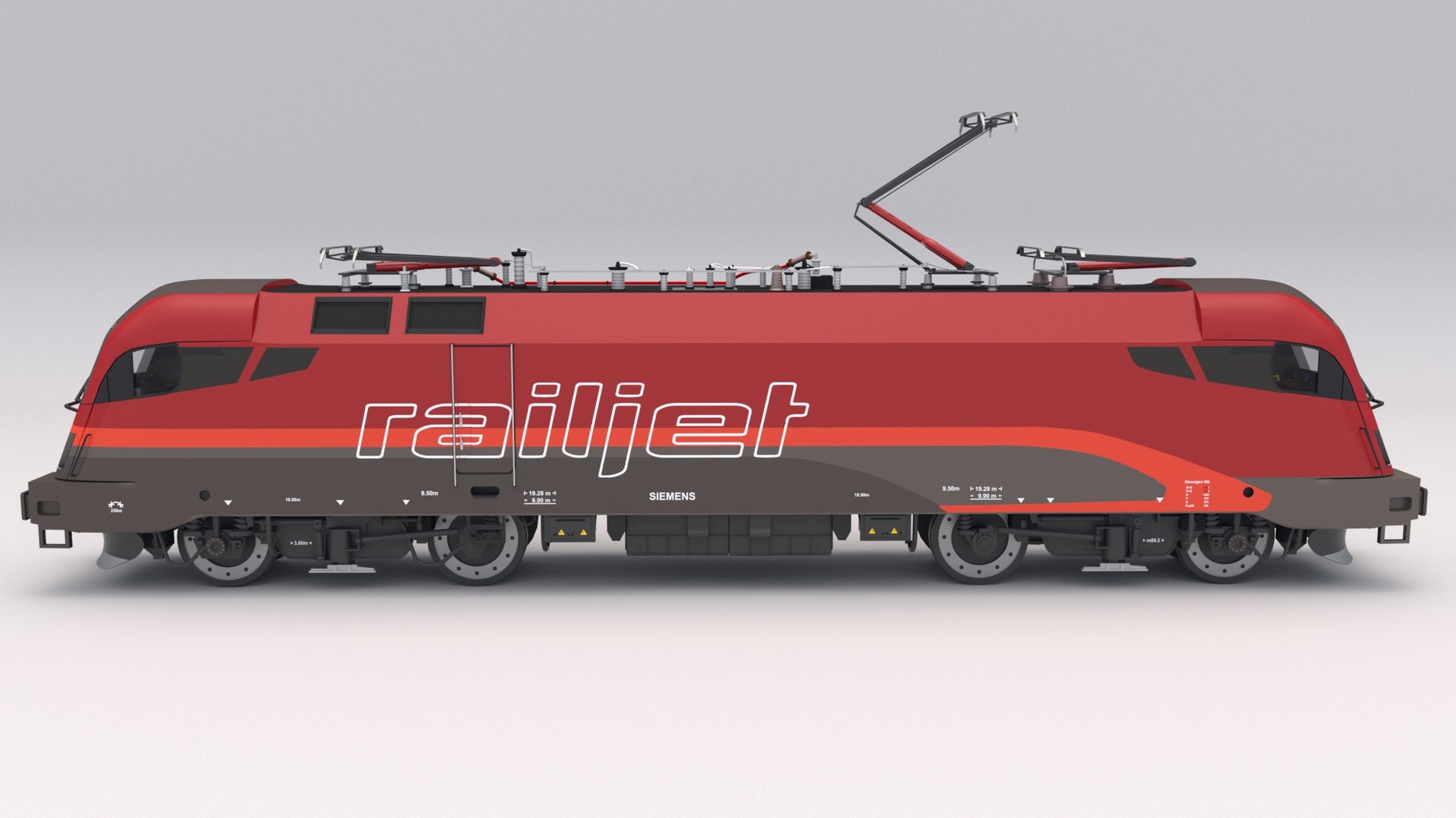 3D Siemens Taurus Railjet - TurboSquid 1635793