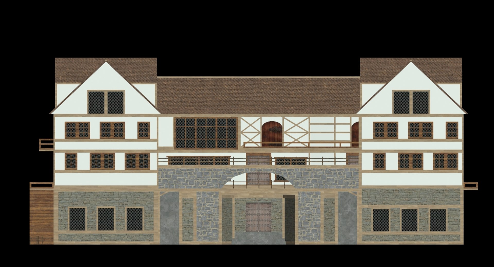 Medieval Villa 3D Model - TurboSquid 1409393