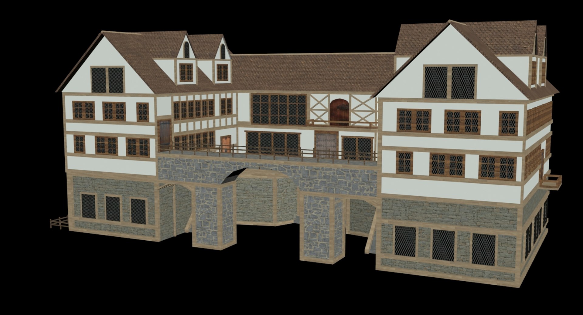 Medieval Villa 3D Model - TurboSquid 1409393