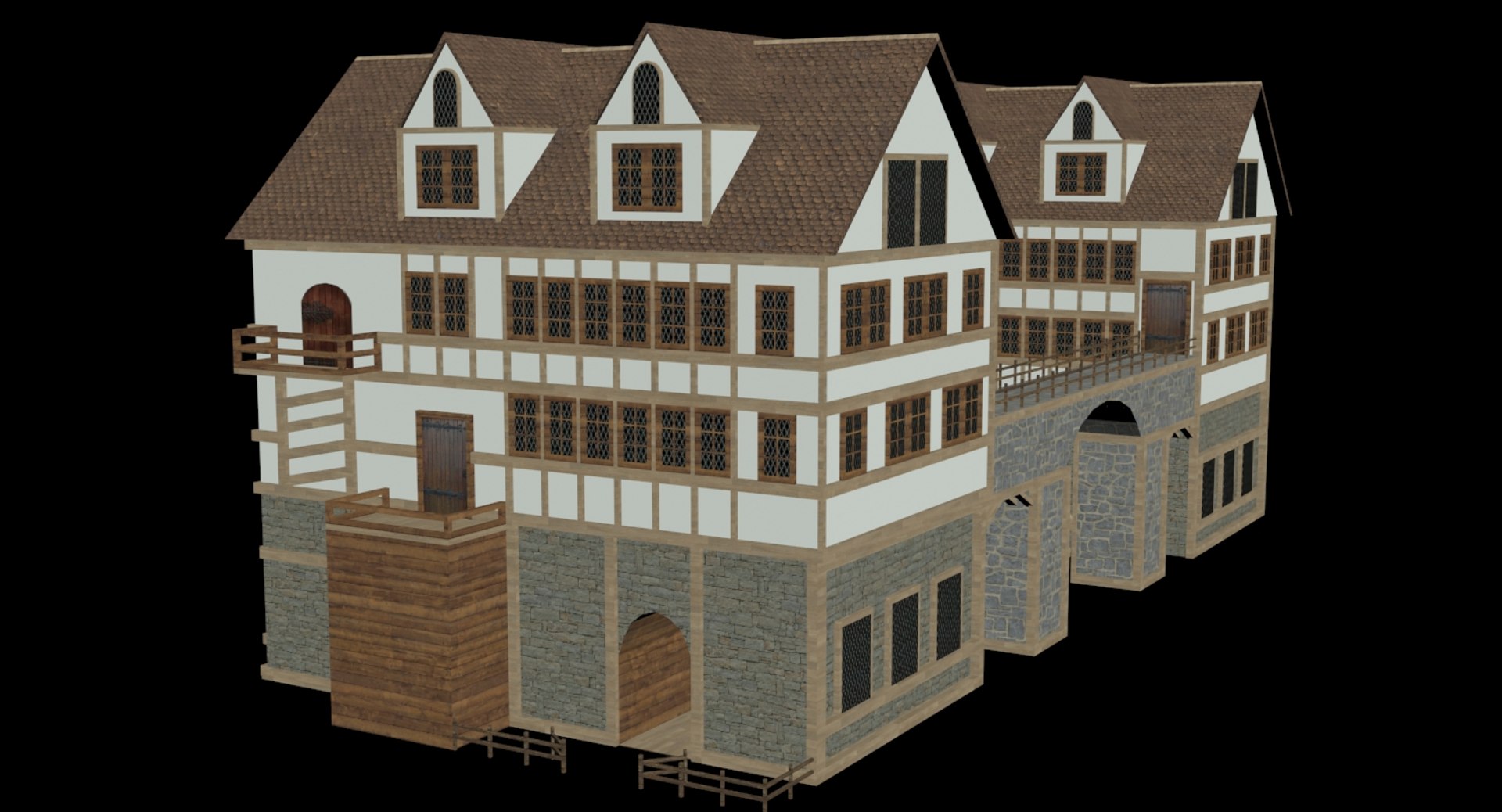 Medieval Villa 3D Model - TurboSquid 1409393