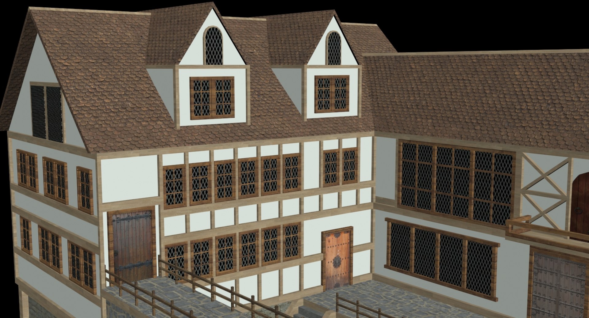 Medieval Villa 3D Model - TurboSquid 1409393