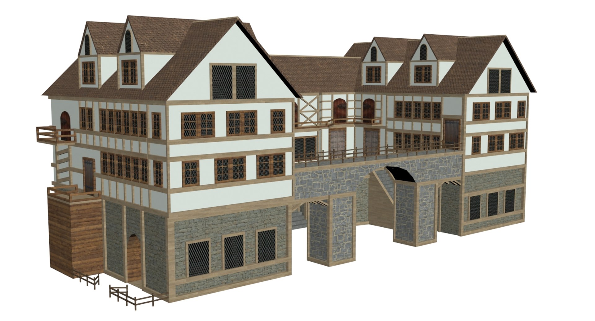 Medieval Villa 3D Model - TurboSquid 1409393