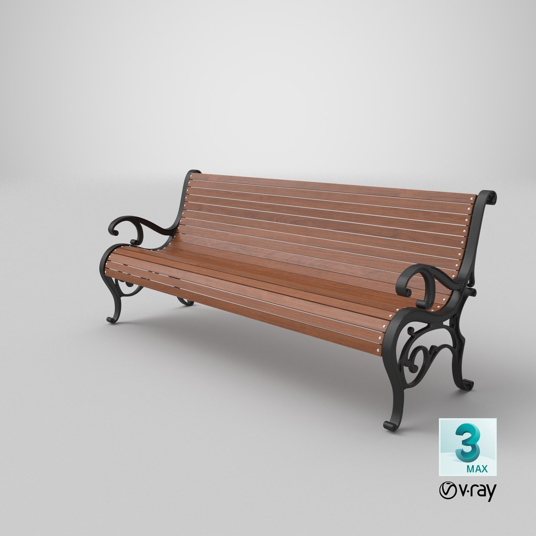 3D Park Bench Model - TurboSquid 1716510