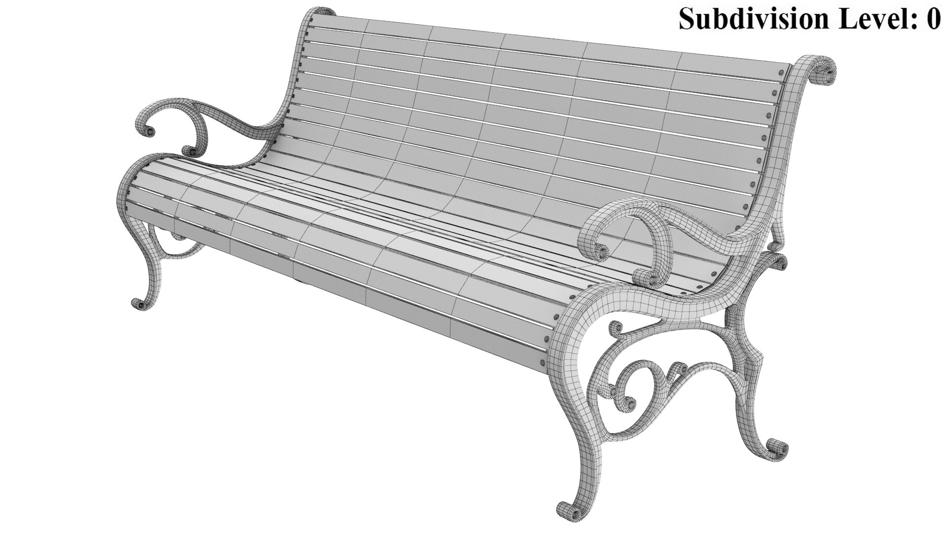 3D Park Bench Model - TurboSquid 1716510