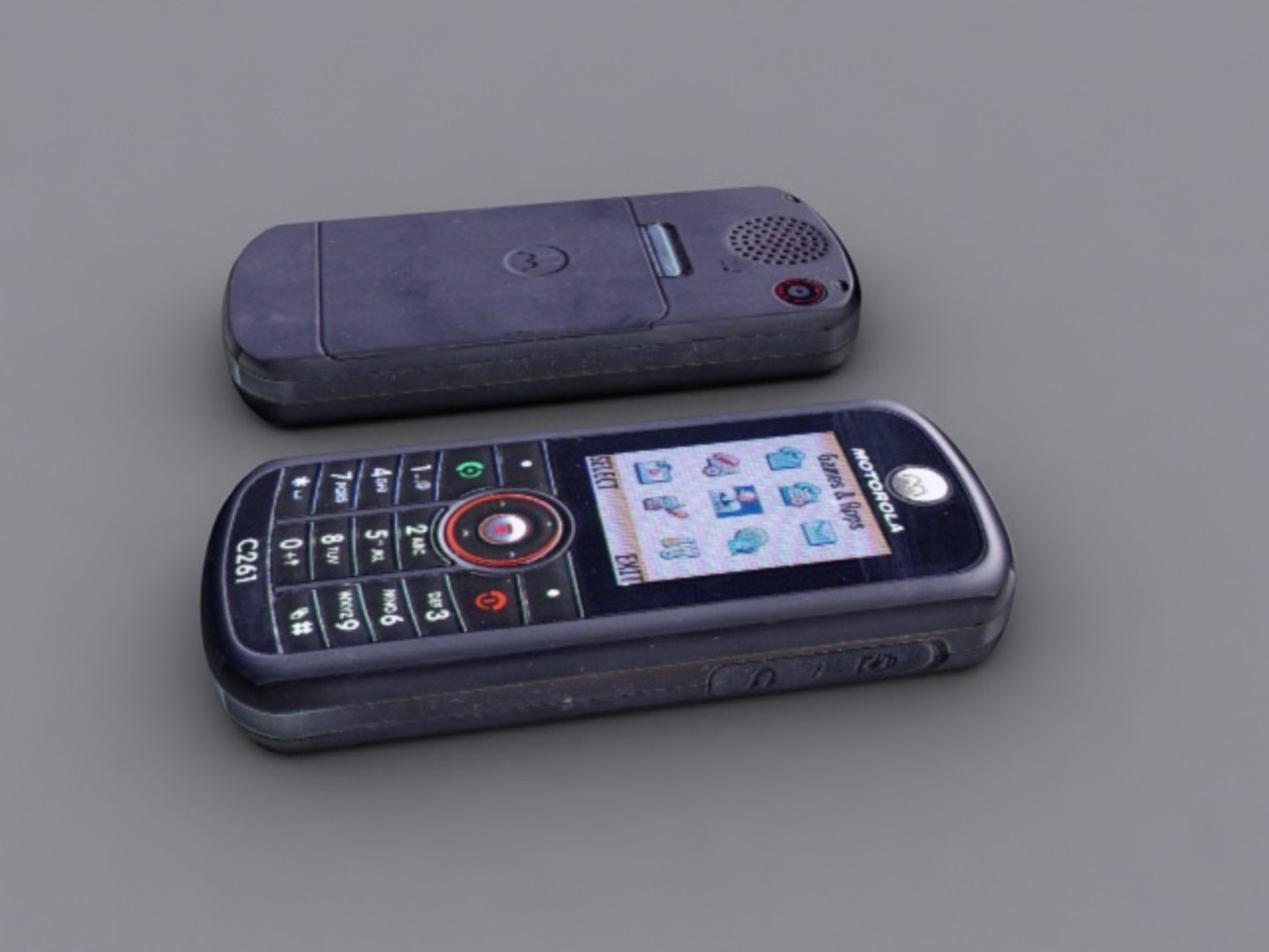 Motorola C261 Cell Phone 3d X