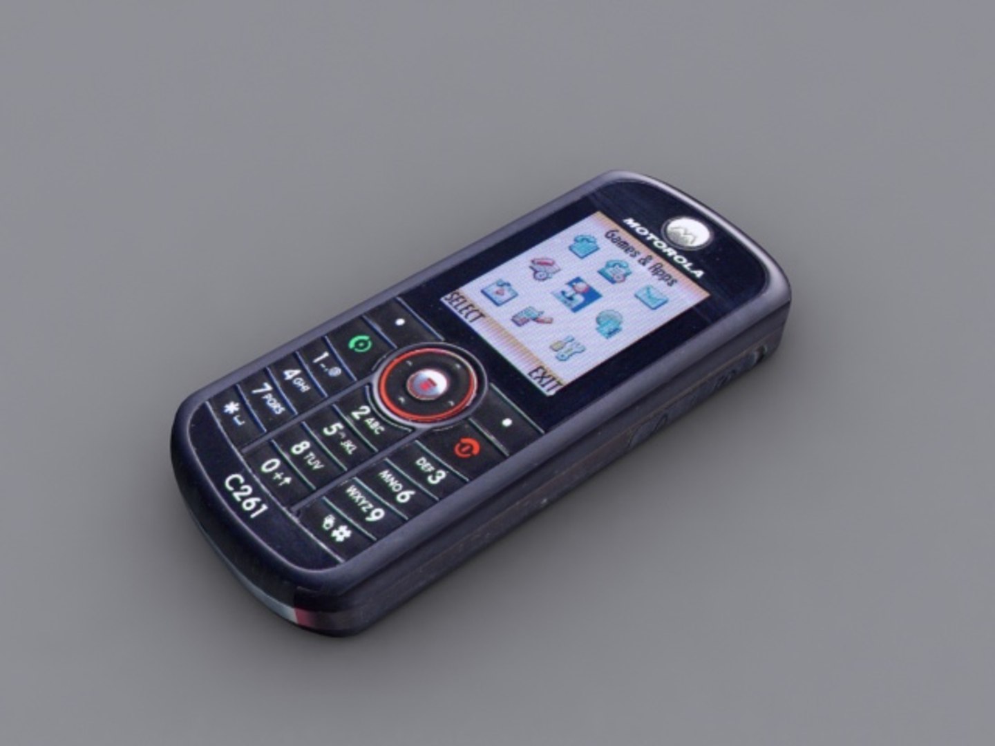 Motorola C261 Cell Phone 3d X