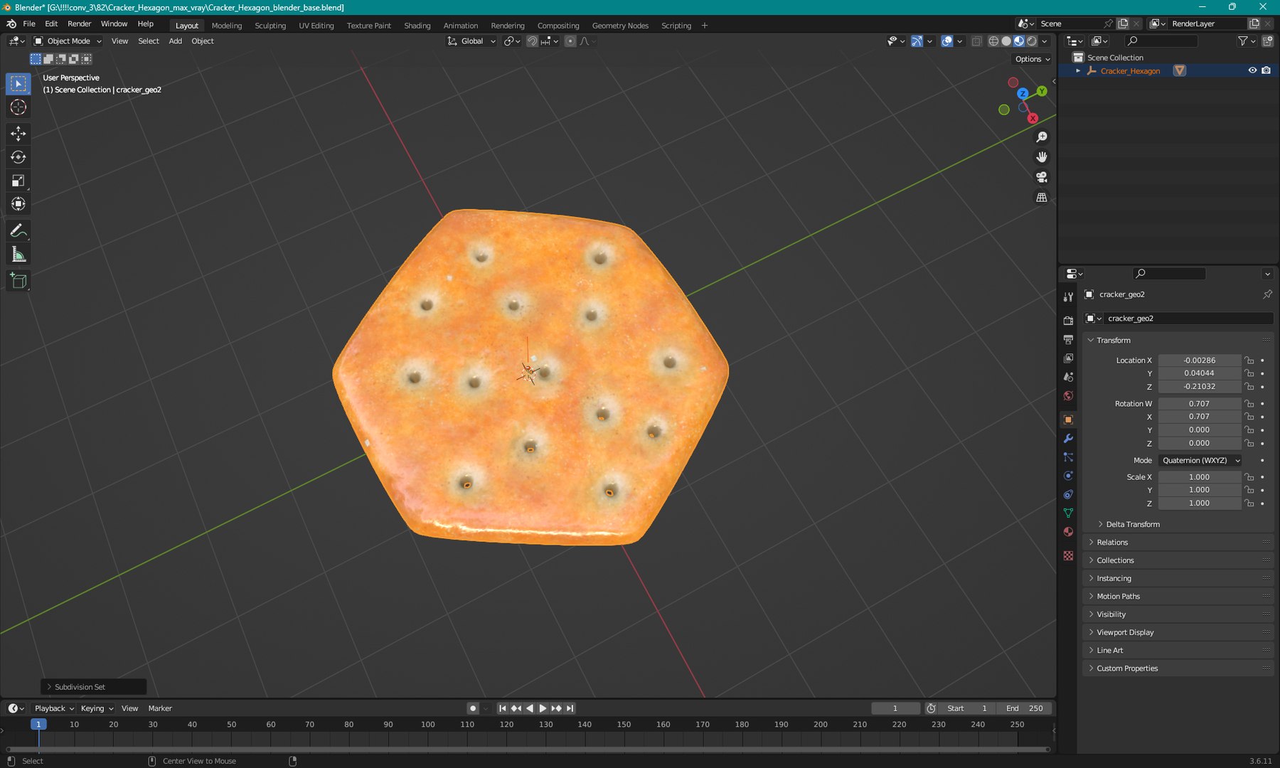 Cracker Hexagon Model - TurboSquid 2384143